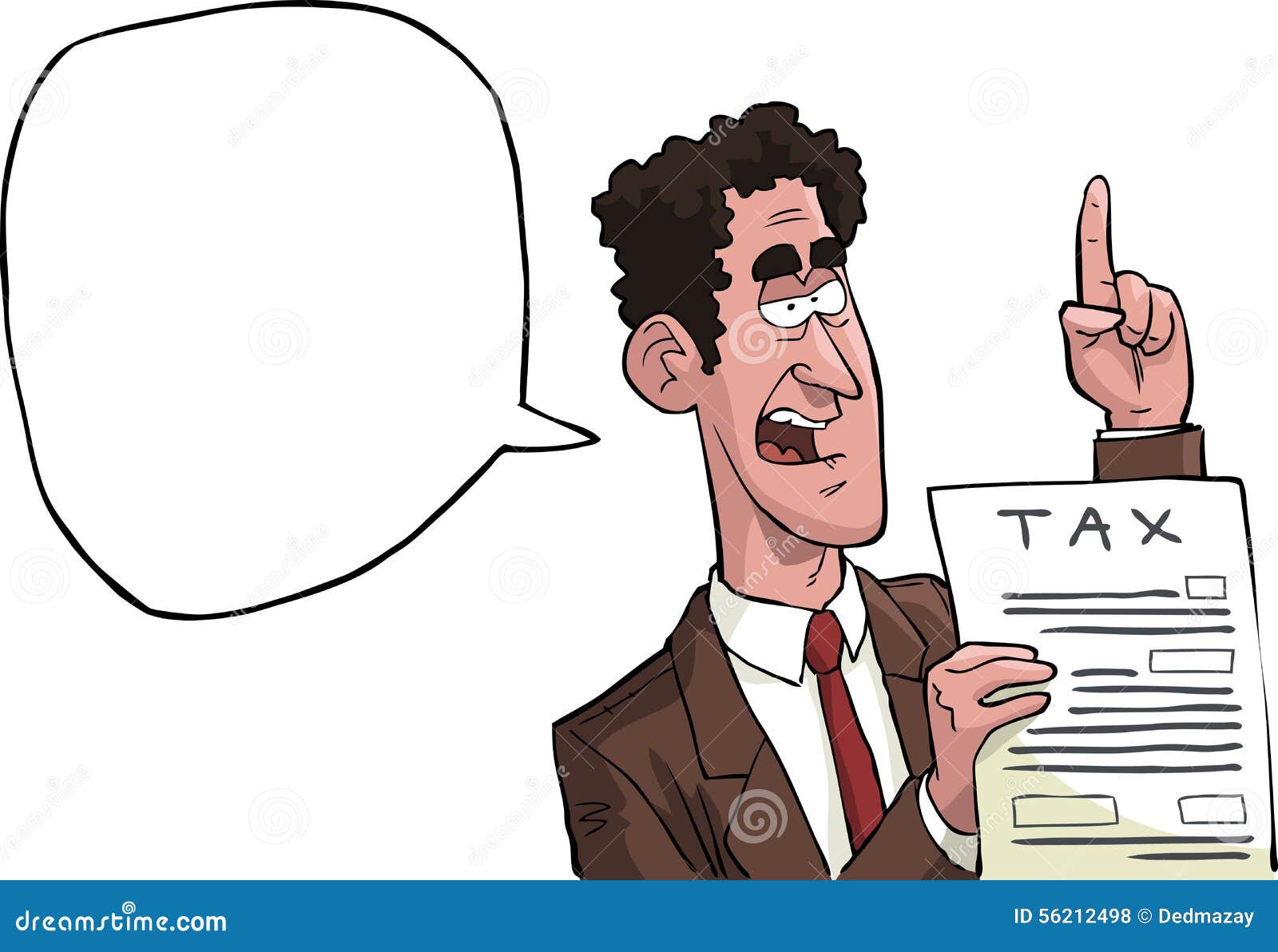 Tax inspector stock vector. Illustration of cartoon, character - 56212498