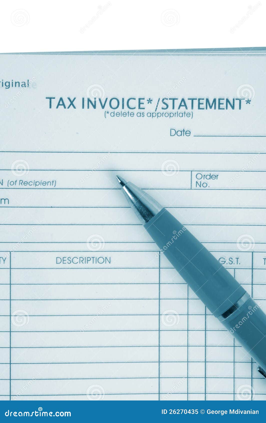 Tax invoice stock image. Image of price, bill, note, receipt - 26270435