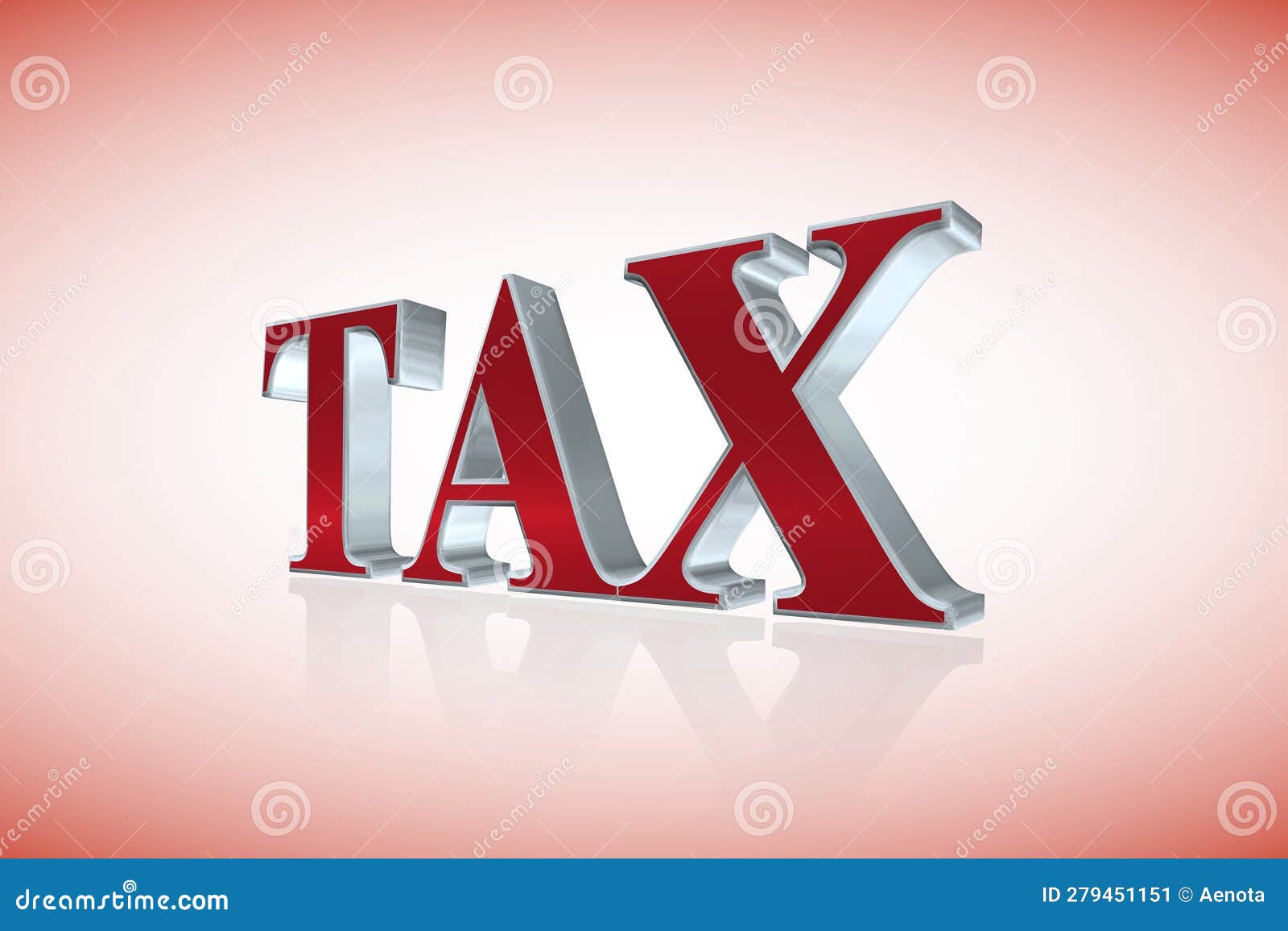 TAX Lettering - 3D Illustration Stock Illustration - Illustration of ...