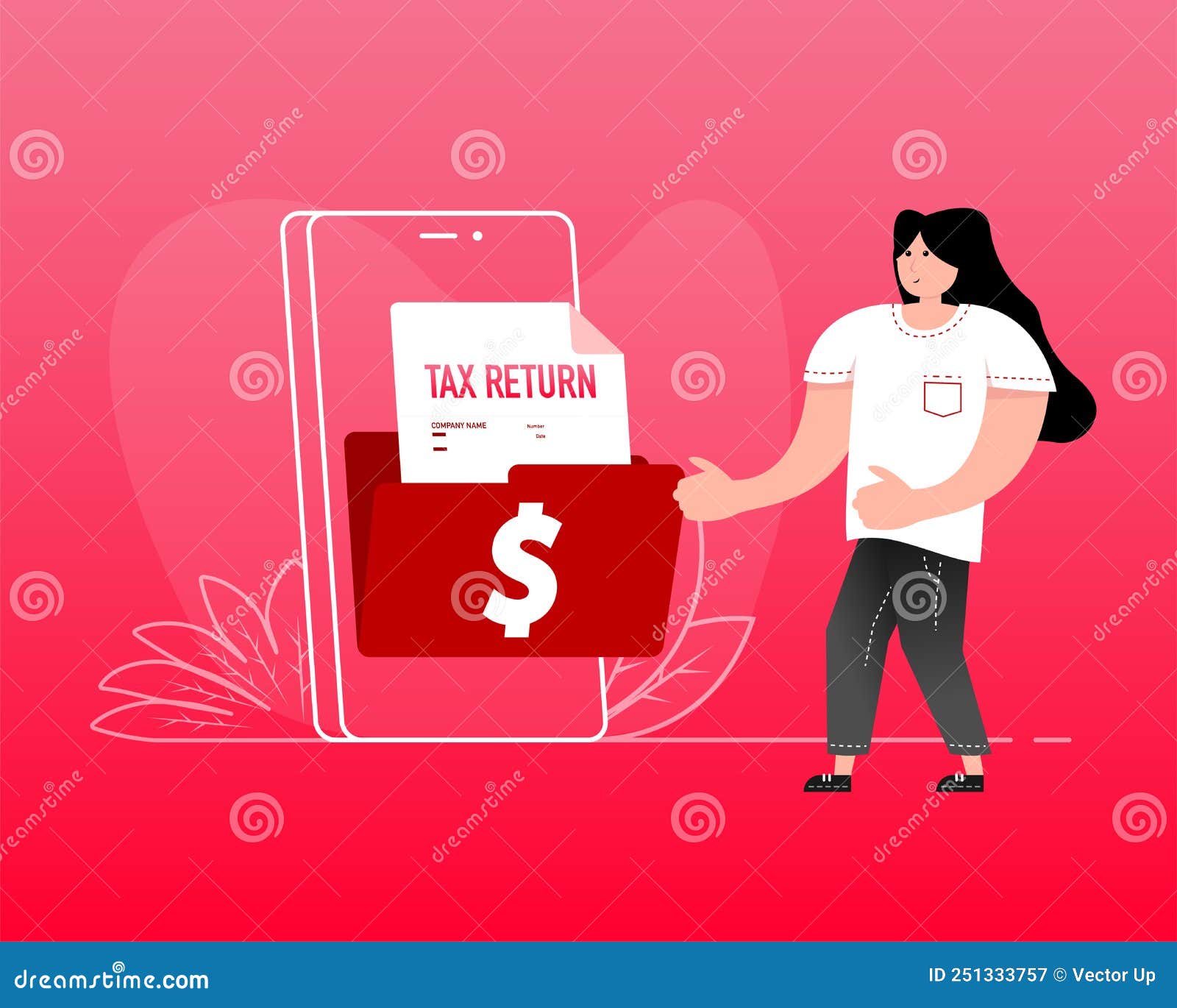 Tax Man in Flat Style. Vector Illustration Design Stock Vector ...