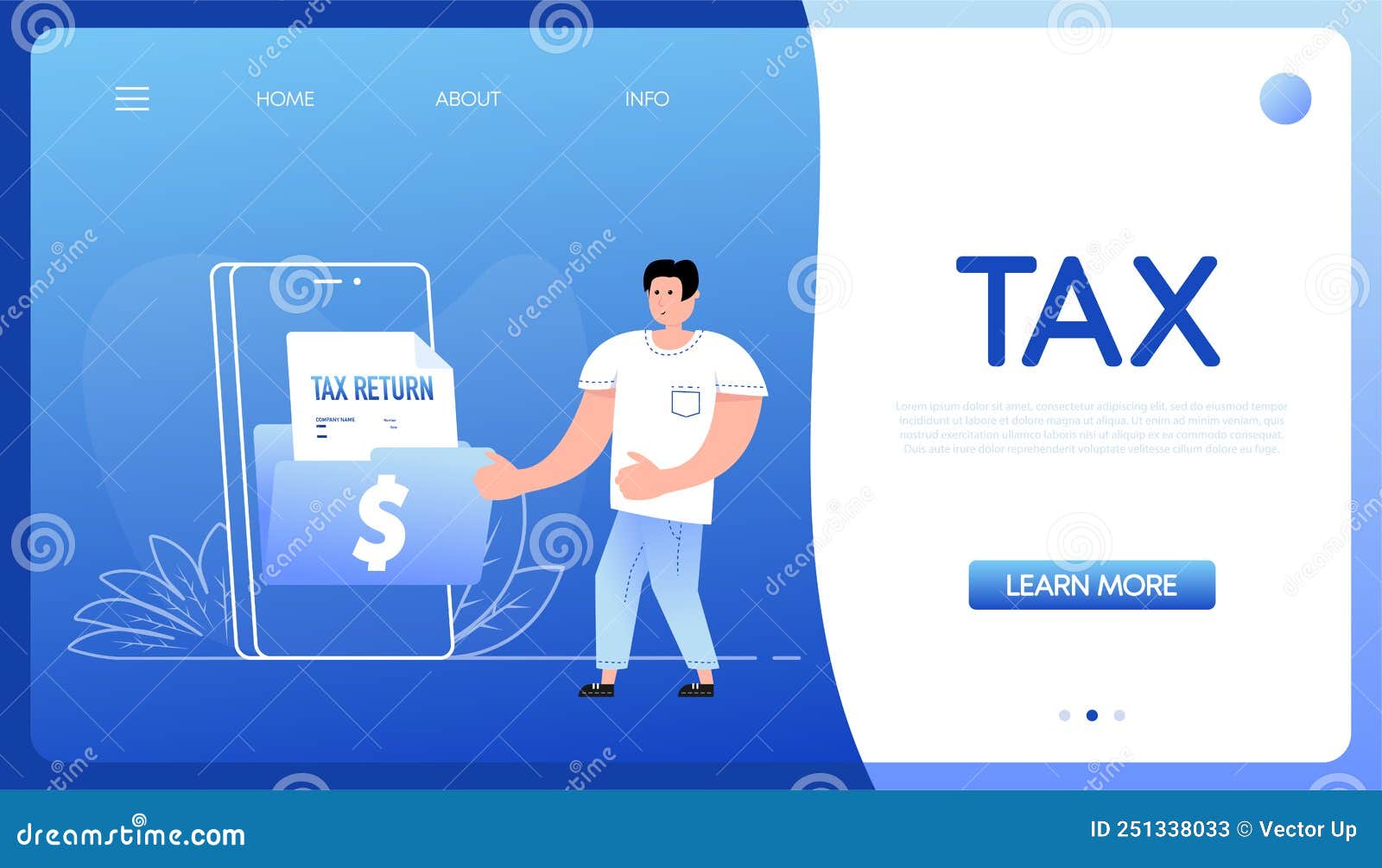 Tax Man in Flat Style. Vector Illustration Design Stock Vector ...