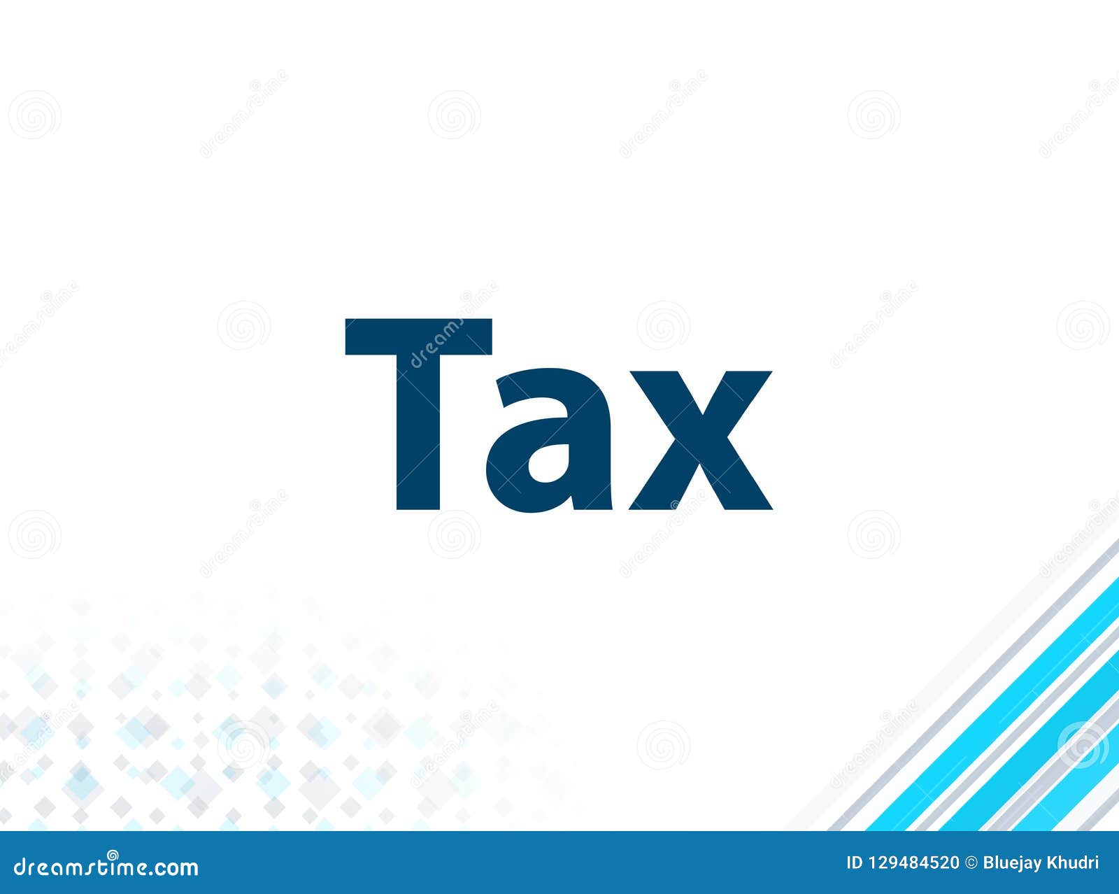 Tax Modern Flat Design Blue Abstract Background Stock Illustration ...