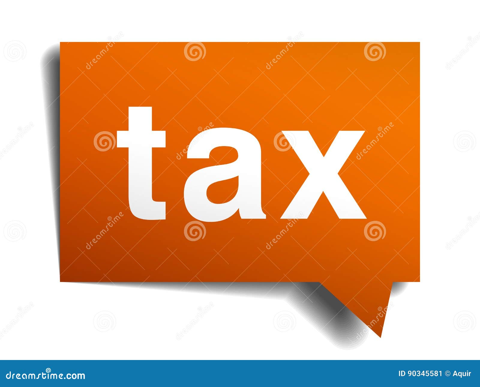 Tax orange speech bubble stock vector. Illustration of label - 90345581