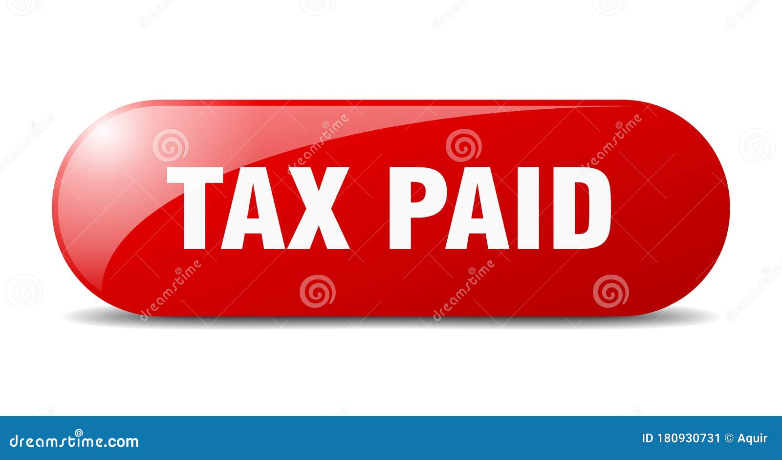 Tax Paid Button. Tax Paid Sign. Key. Push Button Stock Vector ...
