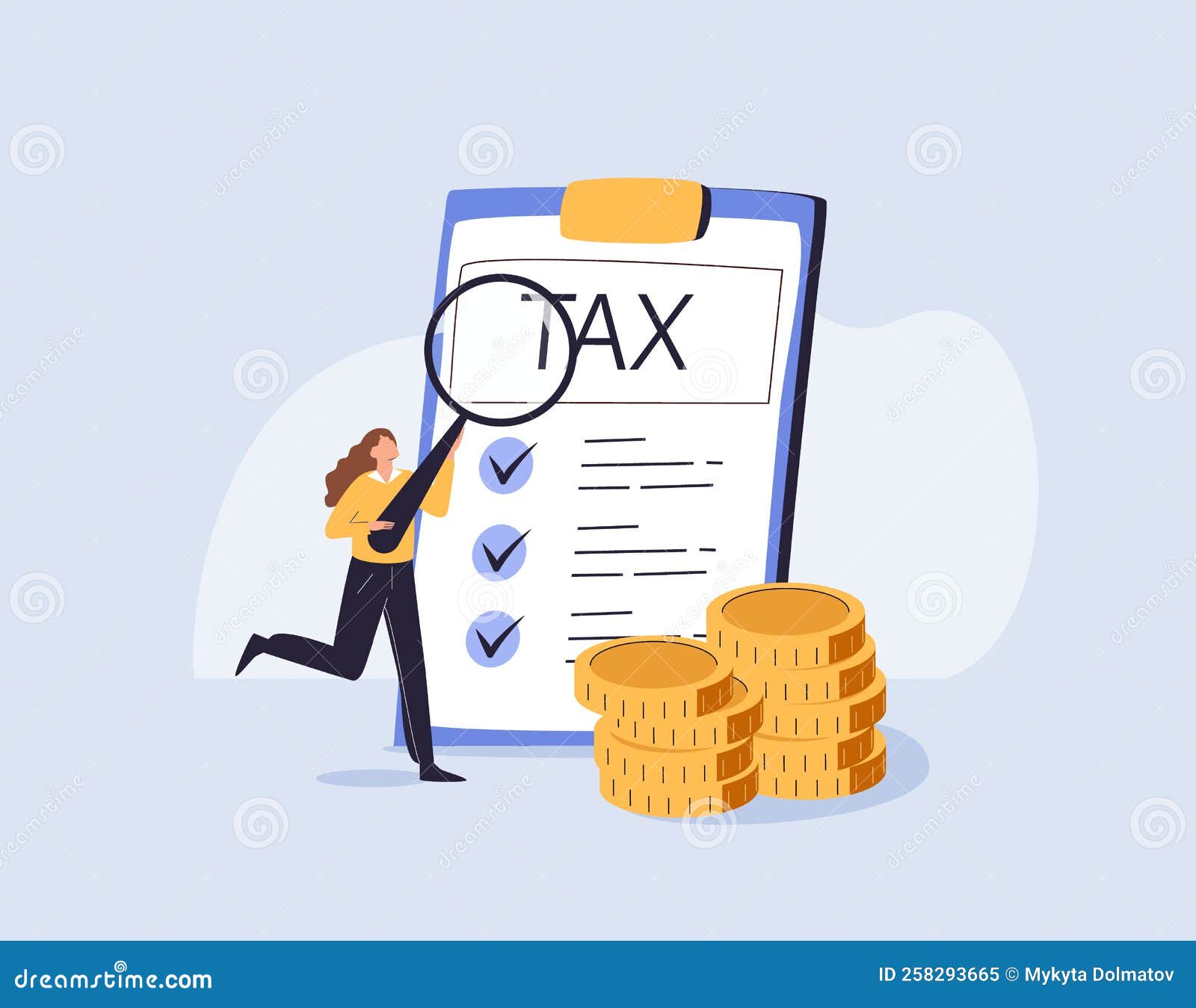 Tax Declaration Illustration Set Cartoon Vector | CartoonDealer.com ...