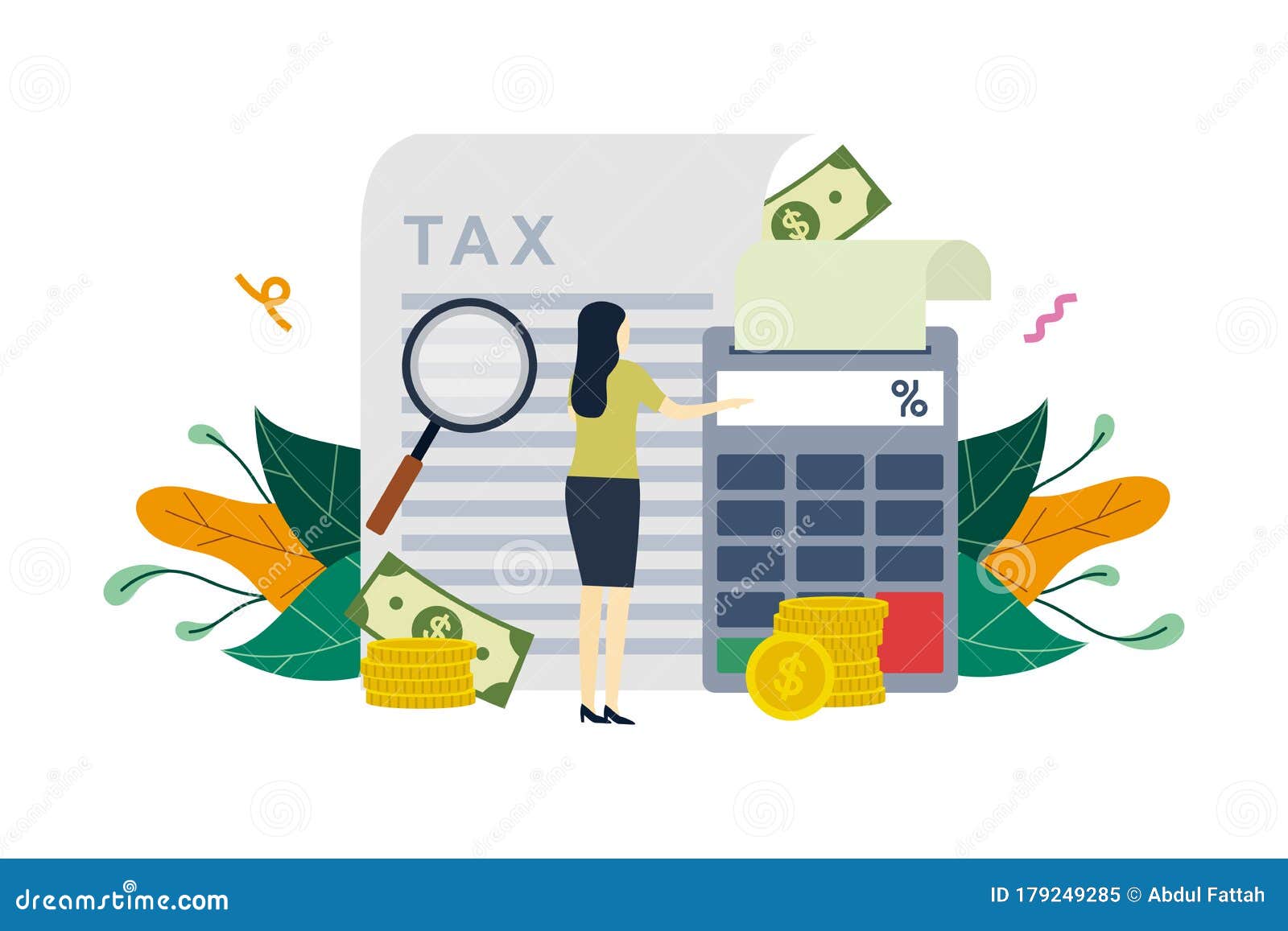 Tax Payment, Calculation Tax Return, Payment of Debt, Tax Deduction ...