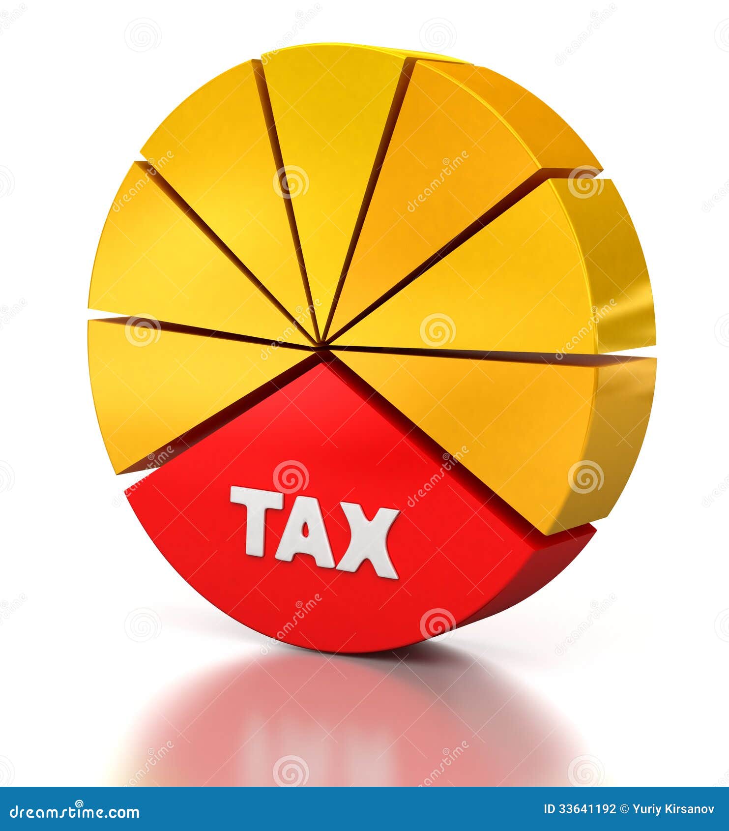Tax Pie Chart stock illustration. Illustration of financial - 33641192