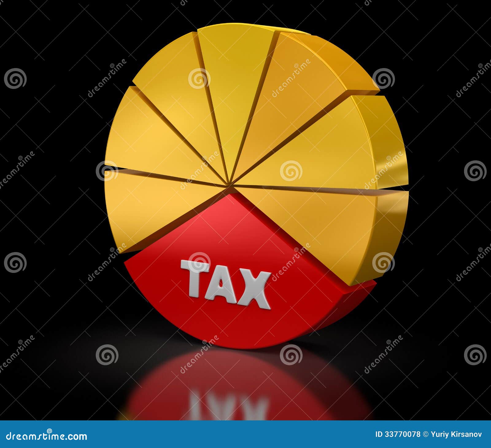 Tax Pie Chart stock illustration. Illustration of chart - 33770078
