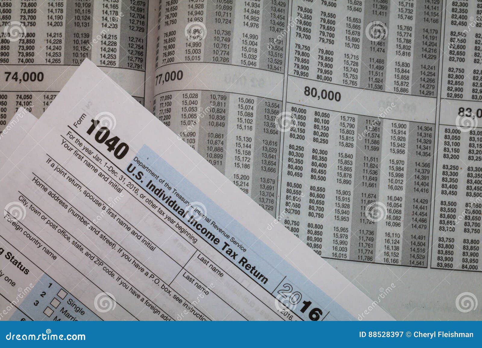 Tax Preparation Forms and Tax Tables Editorial Photography - Image of ...