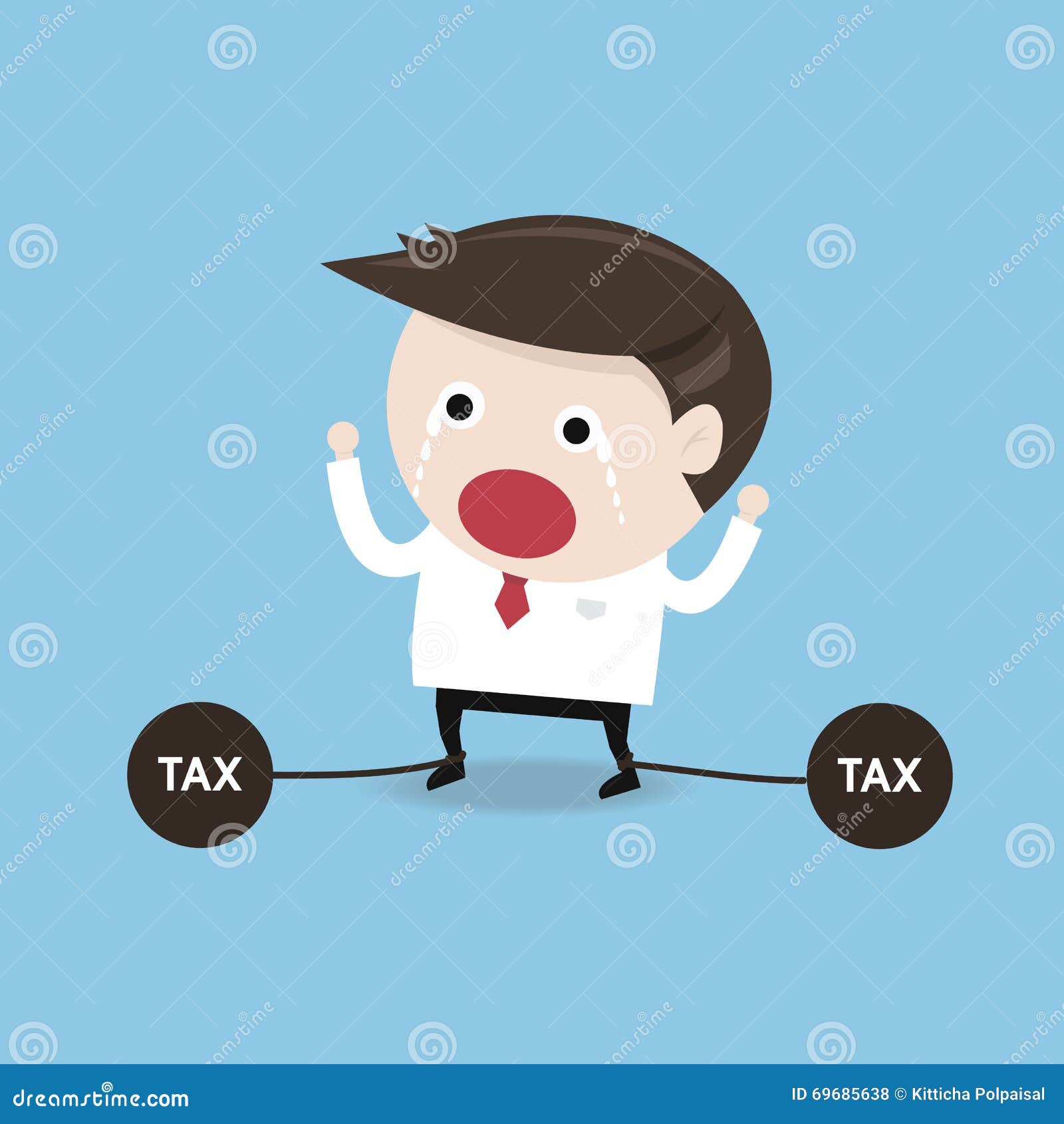 Tax problems, flat design stock illustration. Illustration of expense ...