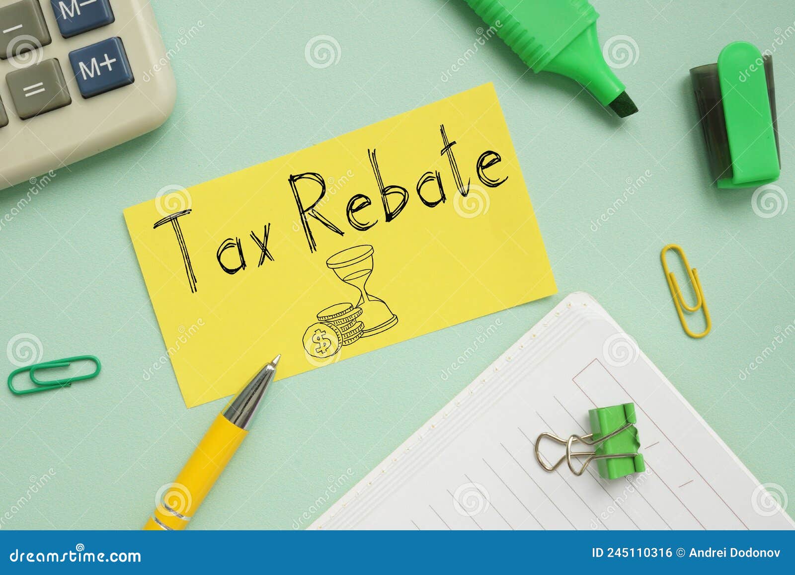 Tax Rebate is Shown on the Photo Using the Text Stock Photo - Image of ...