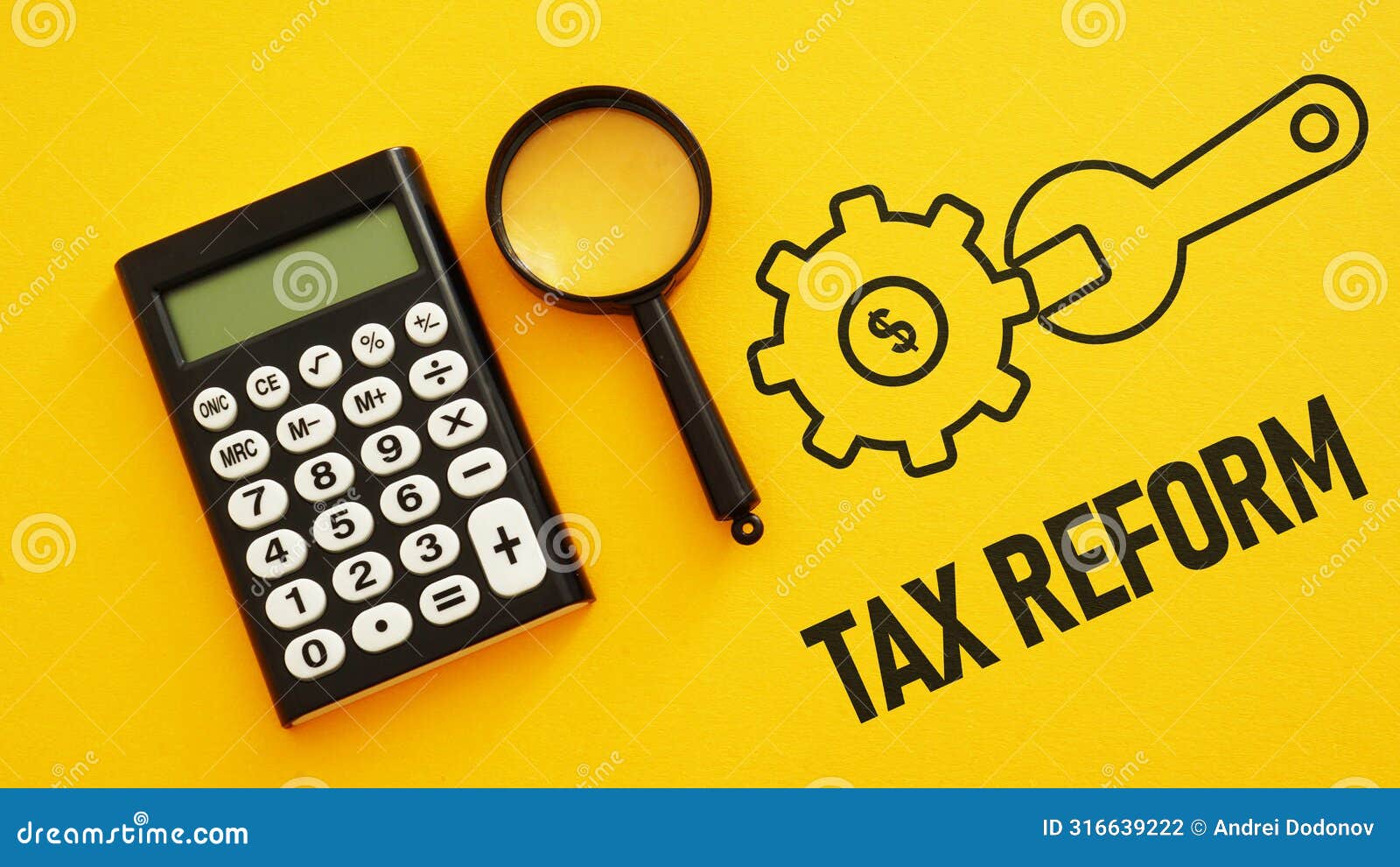 Tax Reform is Shown Using the Text Stock Photo - Image of business ...