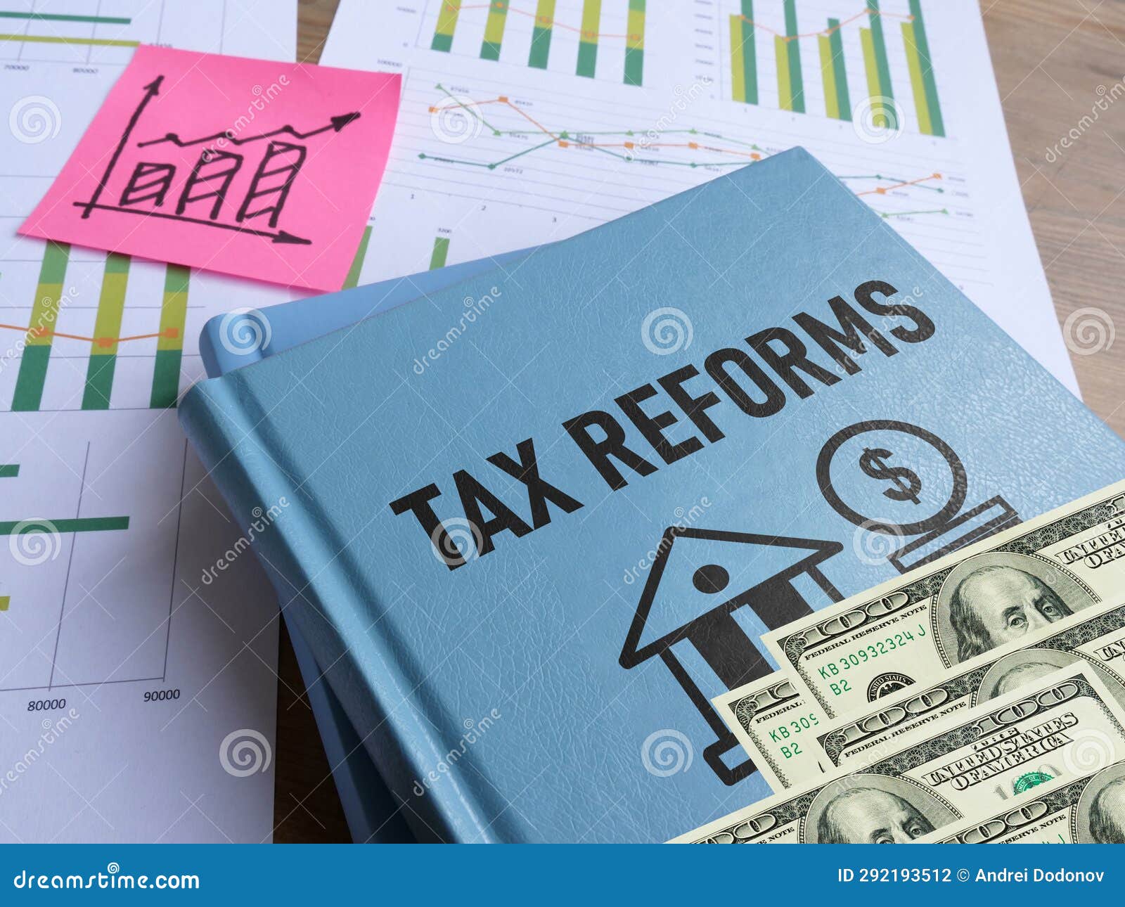 Tax Reforms are Shown Using the Text and Photo of Dollars Stock Photo ...