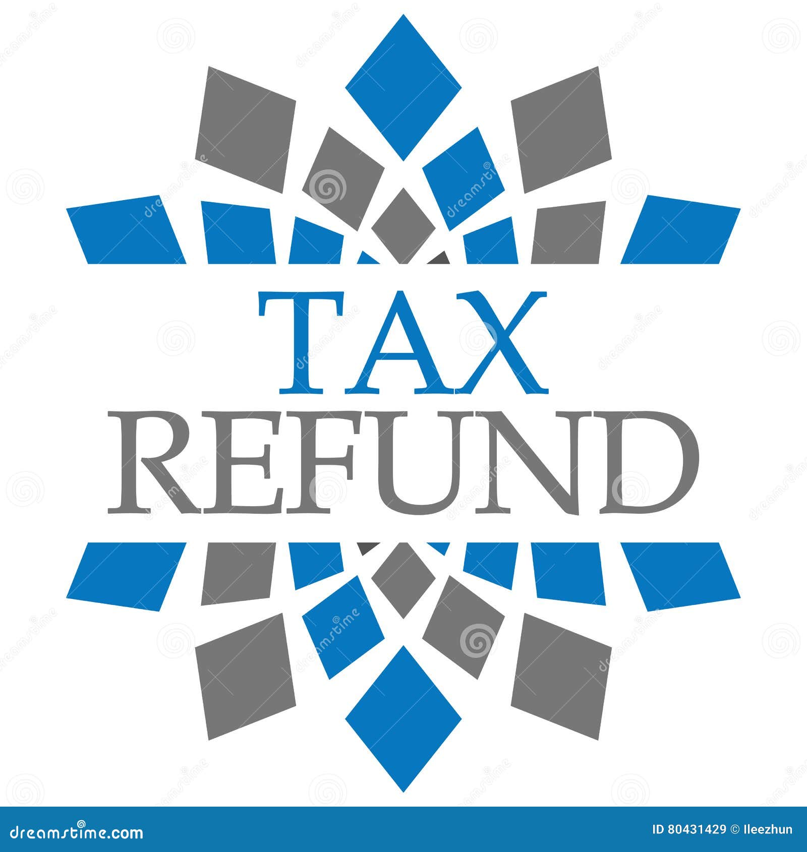 Tax Refund Blue Grey Circular Background Stock Illustration ...