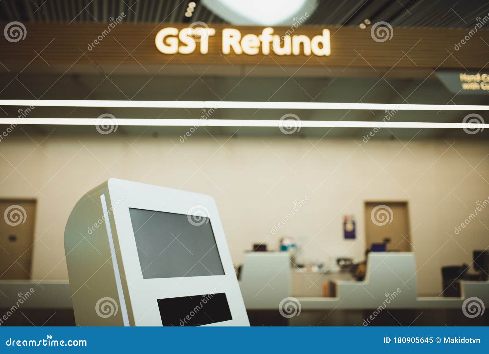 Tax Refund Booth at Terminal - Image Stock Image - Image of money ...