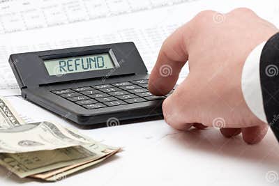 Tax refund calculation stock image. Image of additional - 18086143