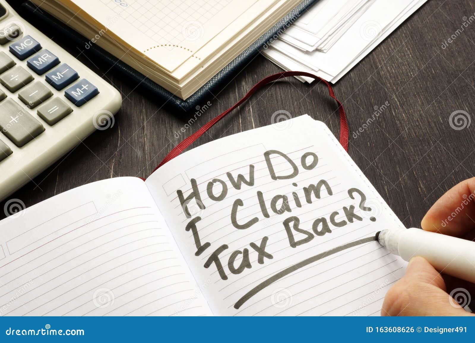 Tax Refund Concept. How Do I Claim Tax Back. Stock Photo - Image of ...