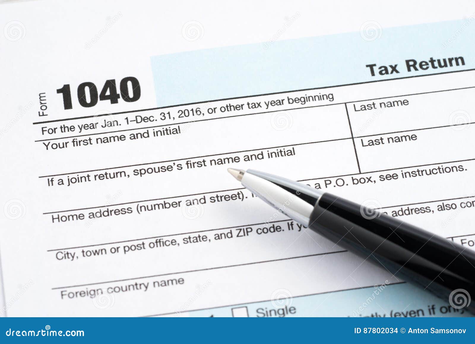 Tax return blank editorial stock image. Image of document - 87802034