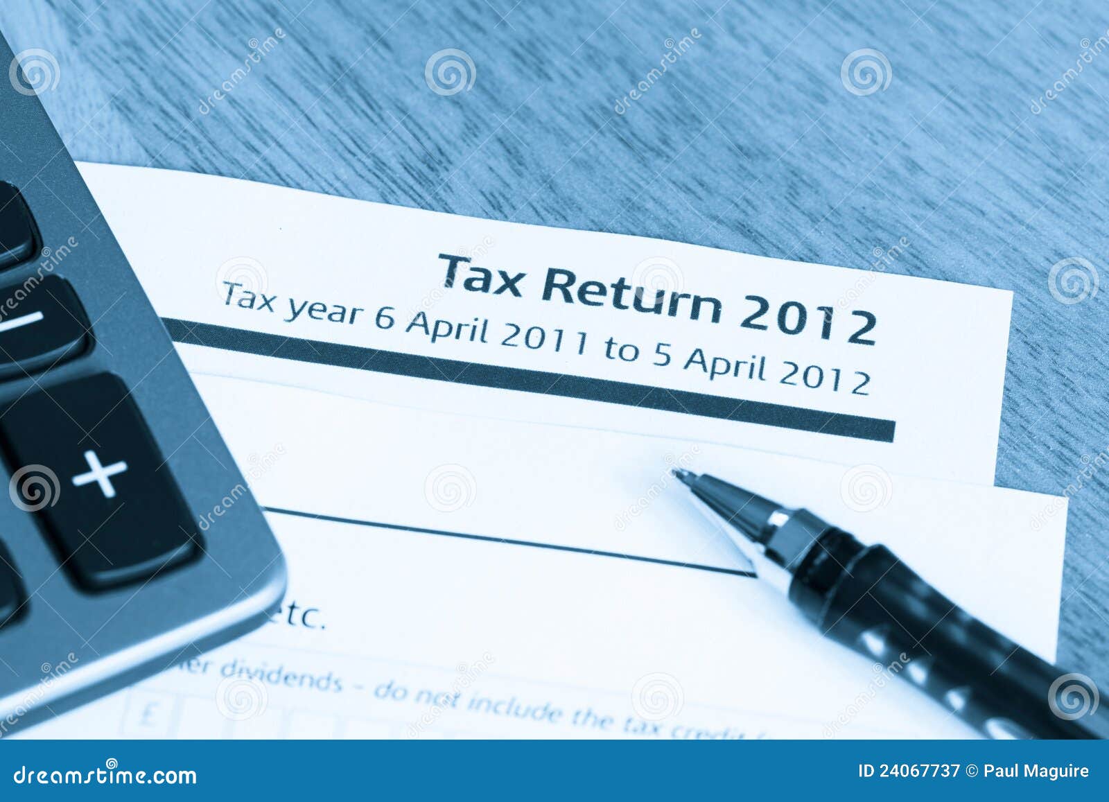 Tax return form 2012 stock image. Image of assessment - 24067737