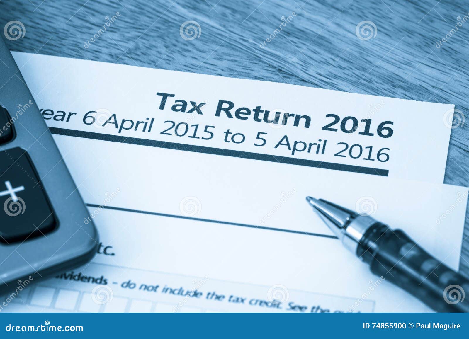 Tax return form 2016 stock photo. Image of british, deadline - 74855900