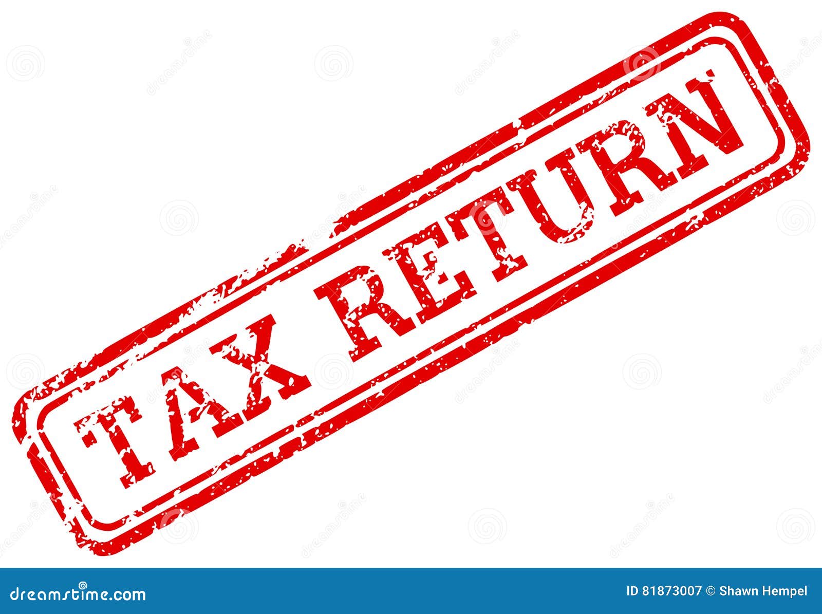 Tax Return Red Rubber Stamp Stock Illustration - Illustration of rubber ...
