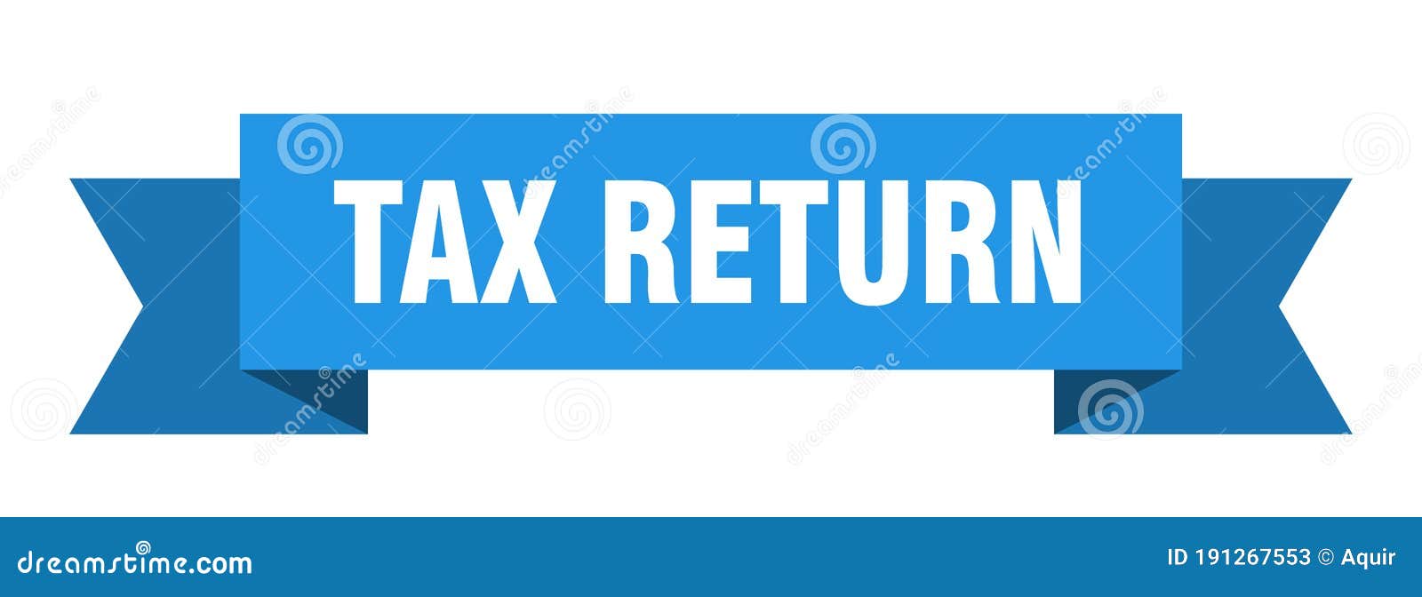 Tax return ribbon. stock vector. Illustration of flyer - 191267553