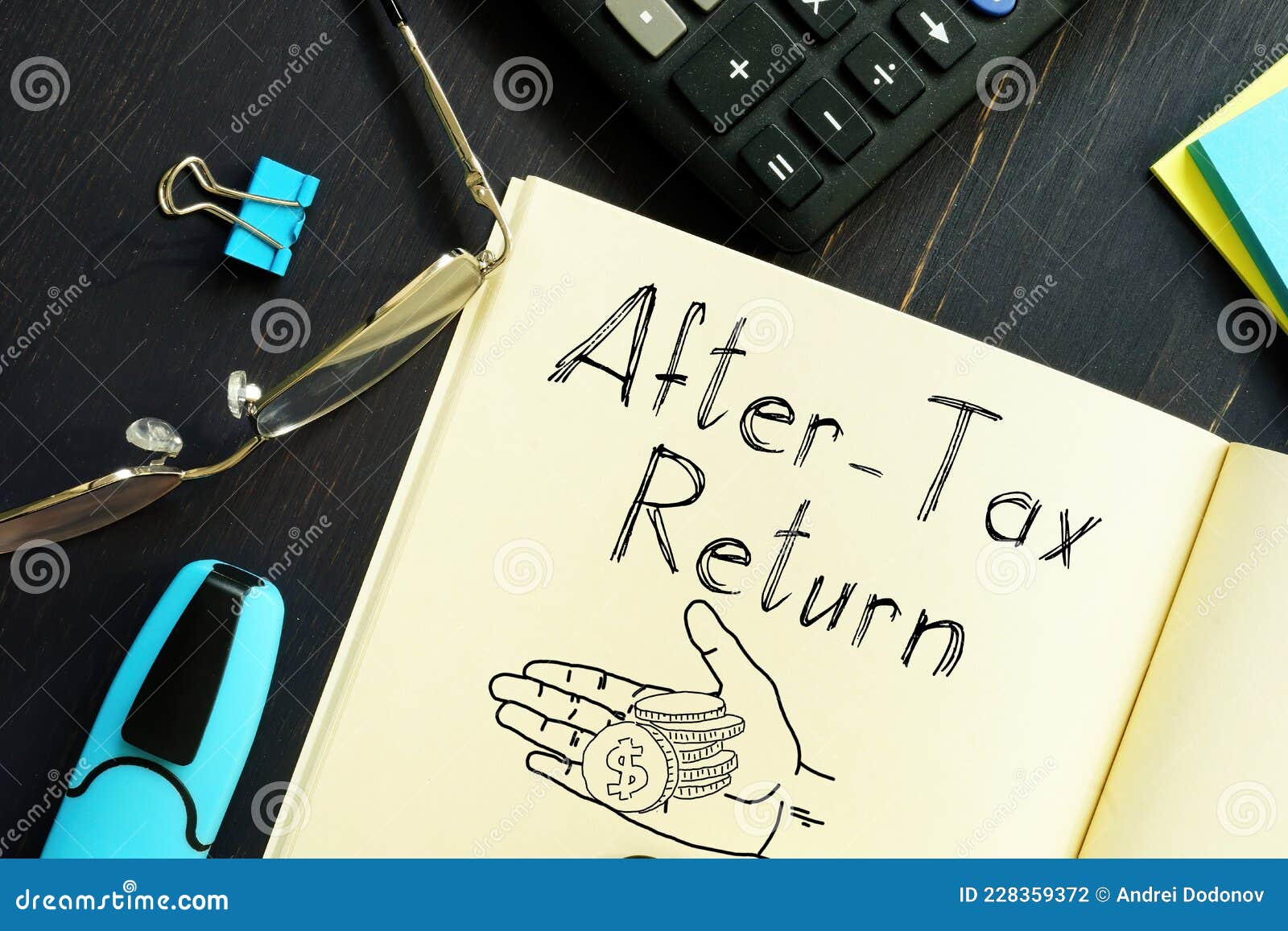After-Tax Return is Shown on the Business Photo Using the Text Stock ...