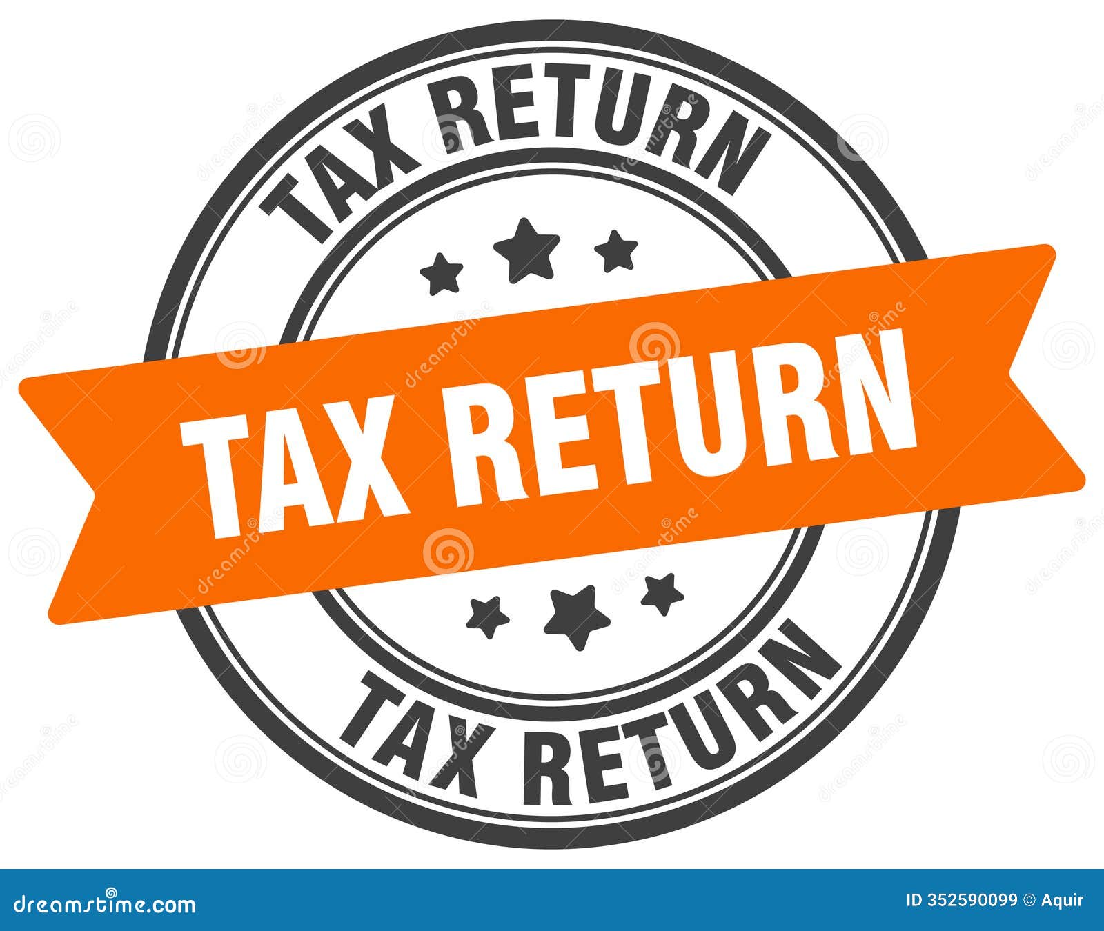 Tax Return Stamp. Tax Return Label on Transparent Background. Round ...