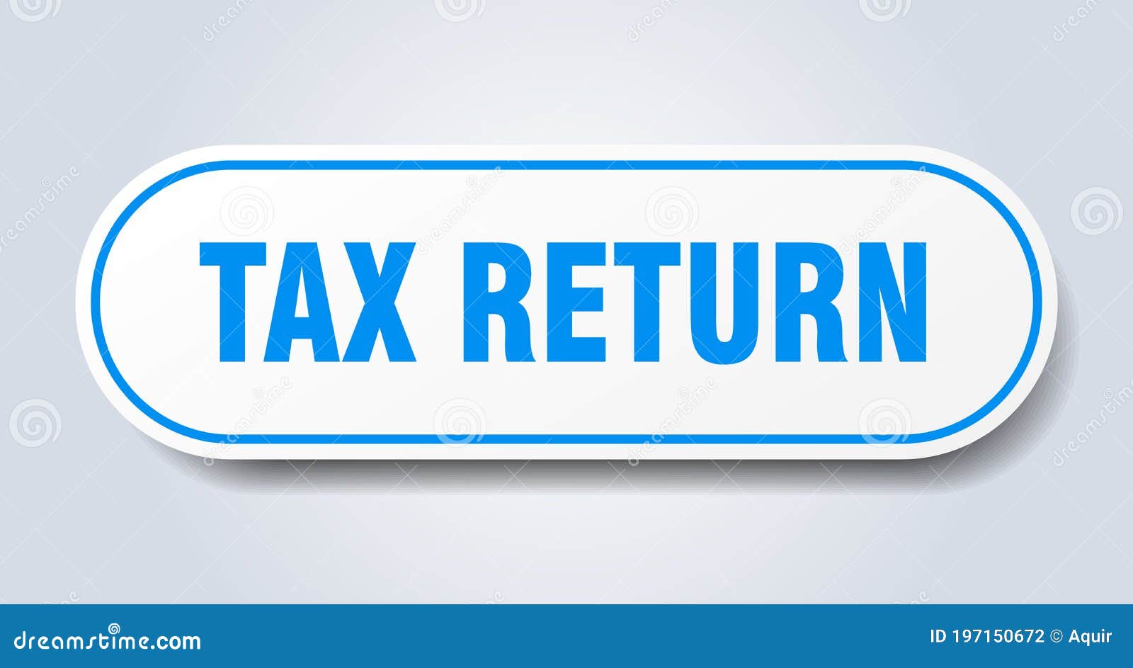 Tax return sticker. stock vector. Illustration of seal - 197150672