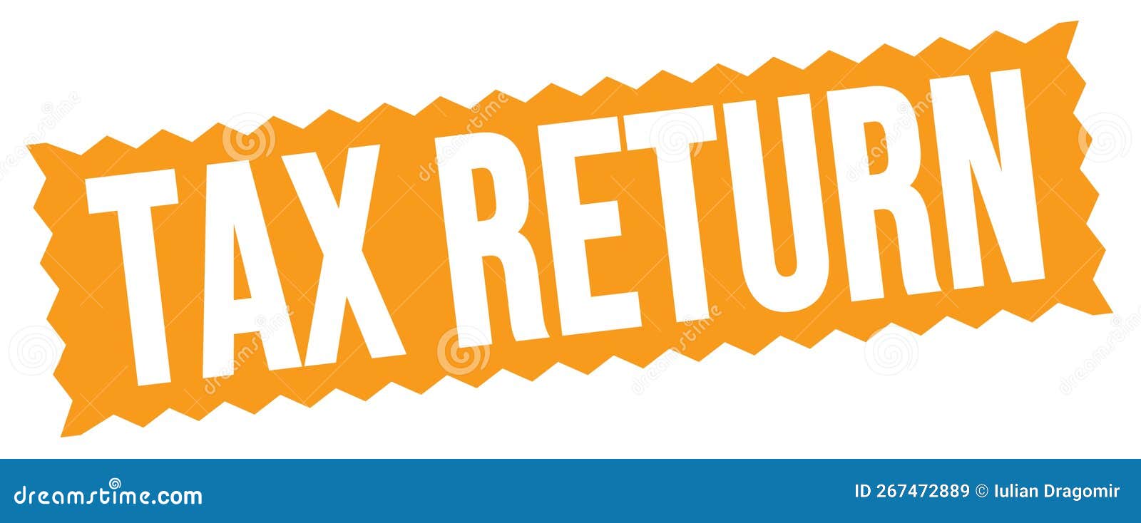 TAX RETURN Text Written on Orange Stamp Sign Stock Illustration ...