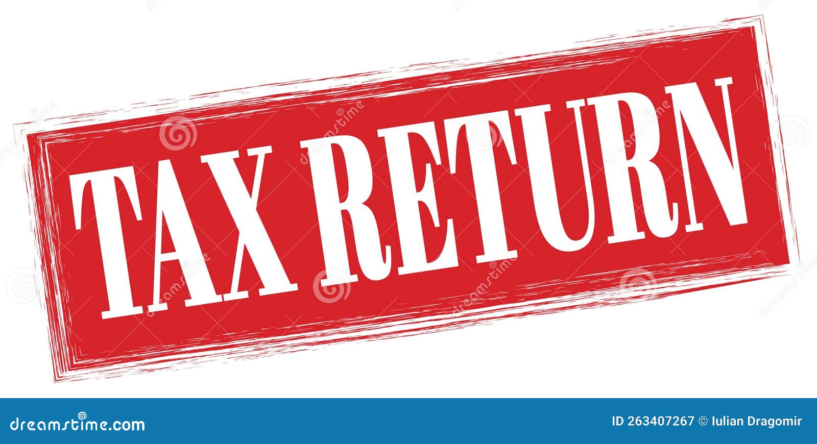 TAX RETURN Text Written on Red Stamp Sign Stock Illustration ...