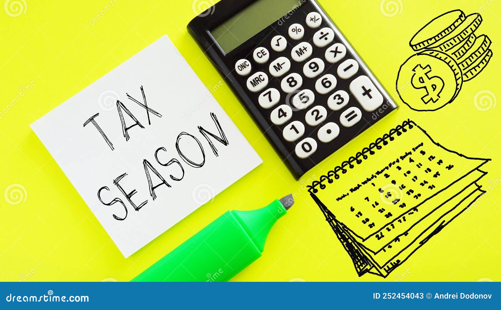 Tax Season is Shown Using the Text Stock Image - Image of credit ...