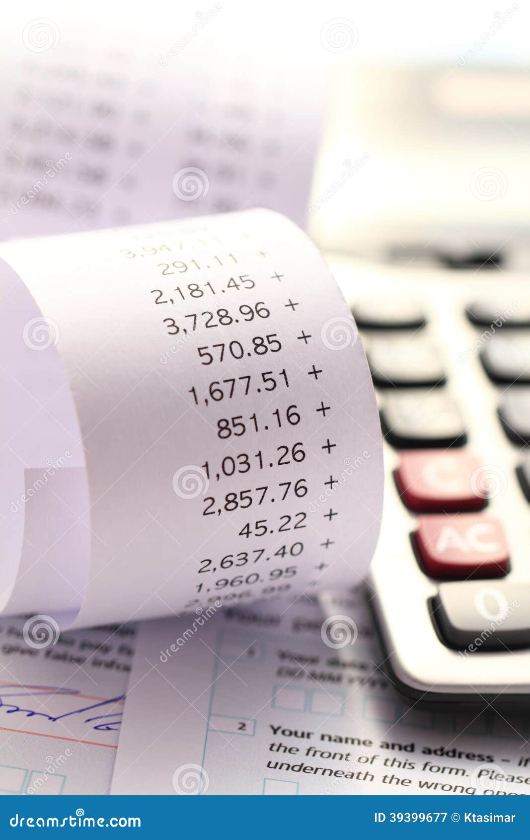 Tax Self Assesment and Accounting Calculation Stock Image - Image of ...