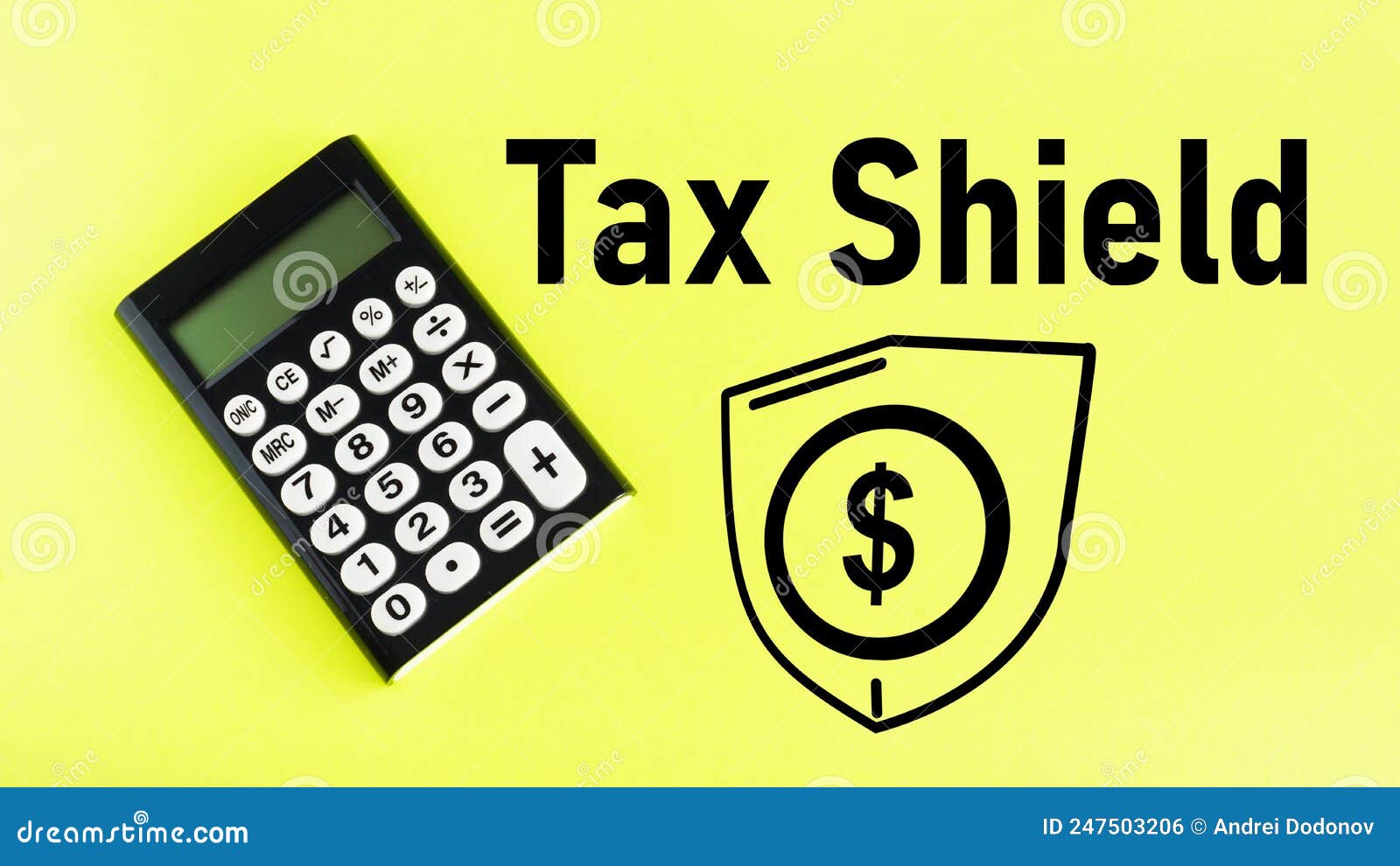Tax Shield is Shown Using the Text Stock Photo - Image of protect ...
