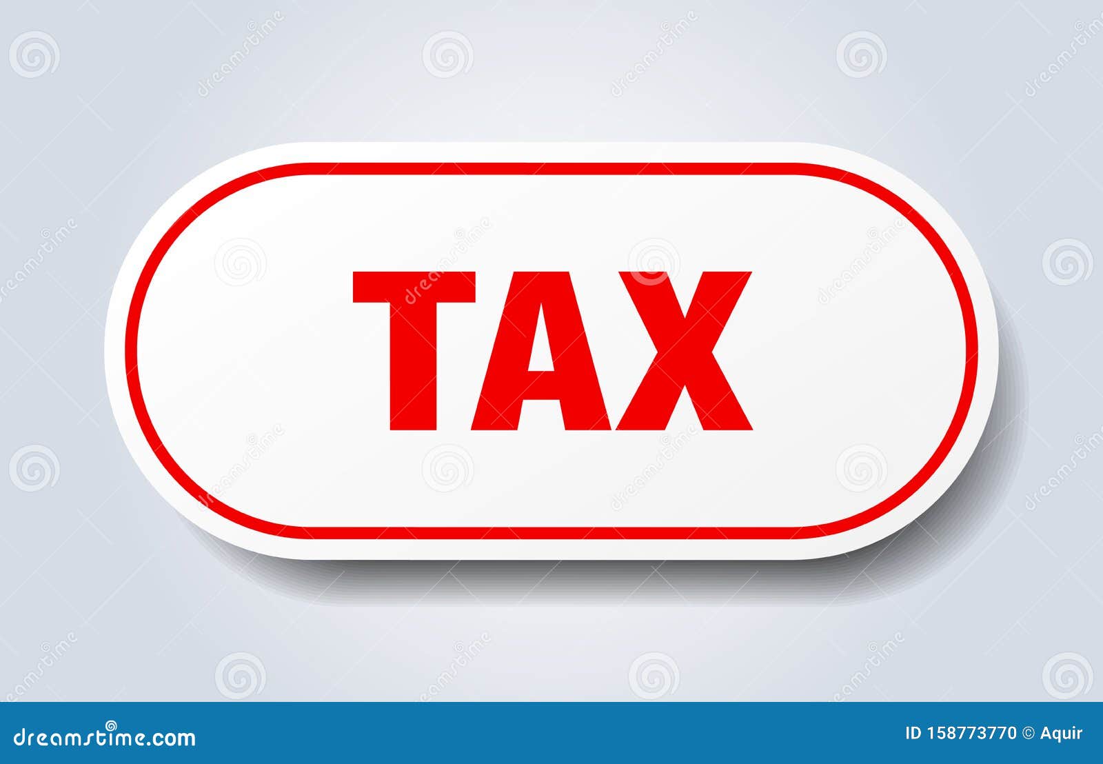 Tax sticker. stock vector. Illustration of website, flat - 158773770