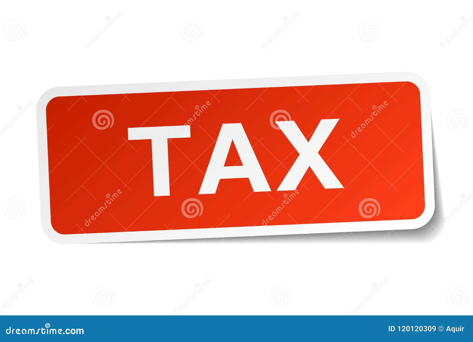 Tax sticker stock vector. Illustration of white, peeler - 120120309