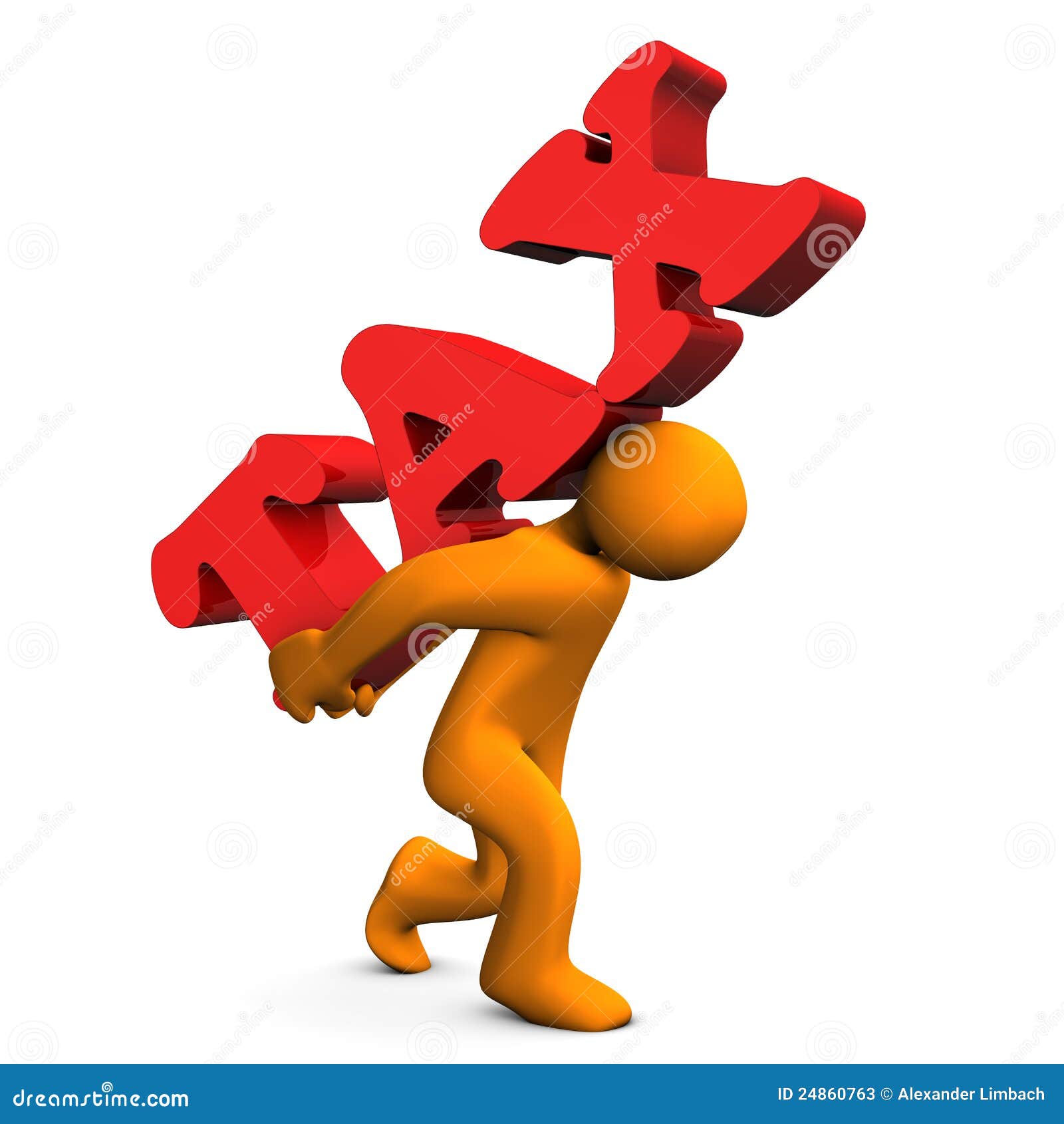 Tax Stress stock illustration. Illustration of person - 24860763