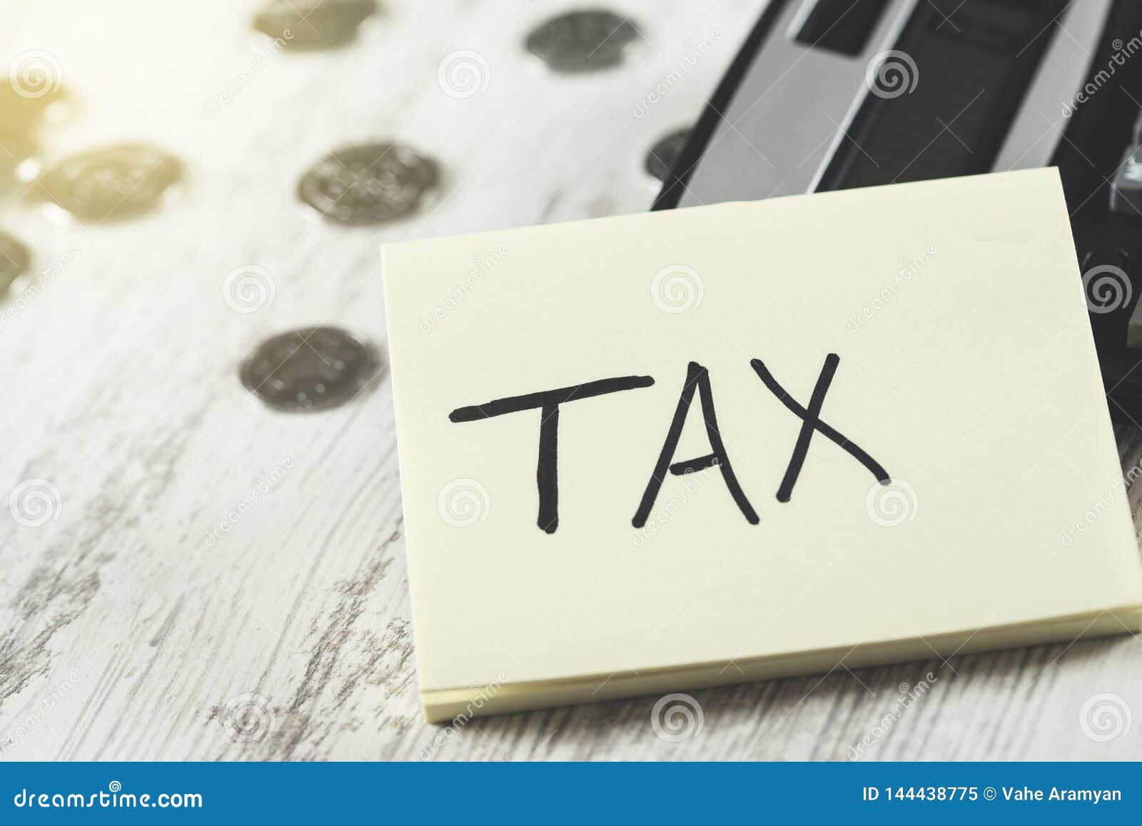 Tax text with coins stock image. Image of alphabet, government - 144438775