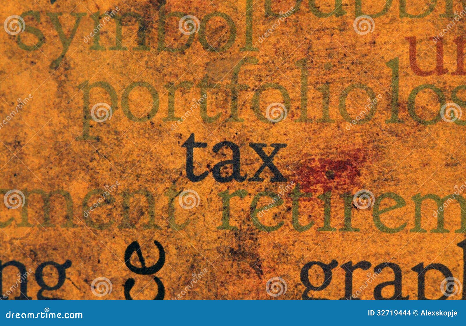Tax Text on Grunge Background Stock Illustration - Illustration of ...