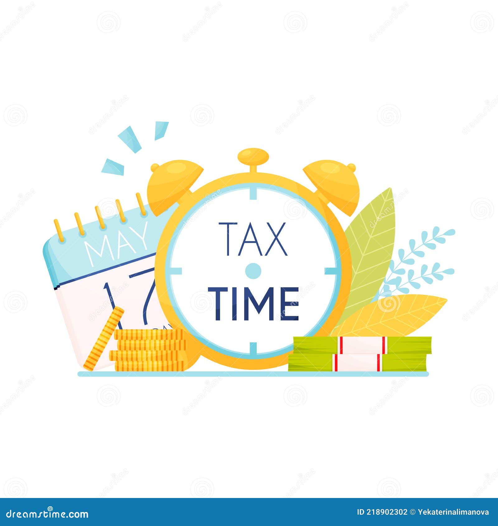 Tax Time Background. Vector Stock Vector - Illustration of money, flyer ...
