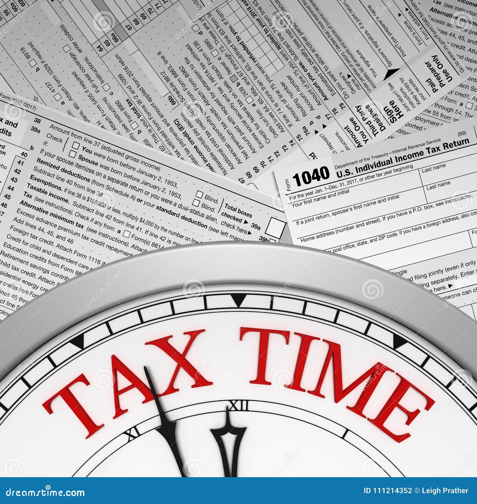 Tax Time Deadline on a Clock Editorial Photography - Illustration of ...