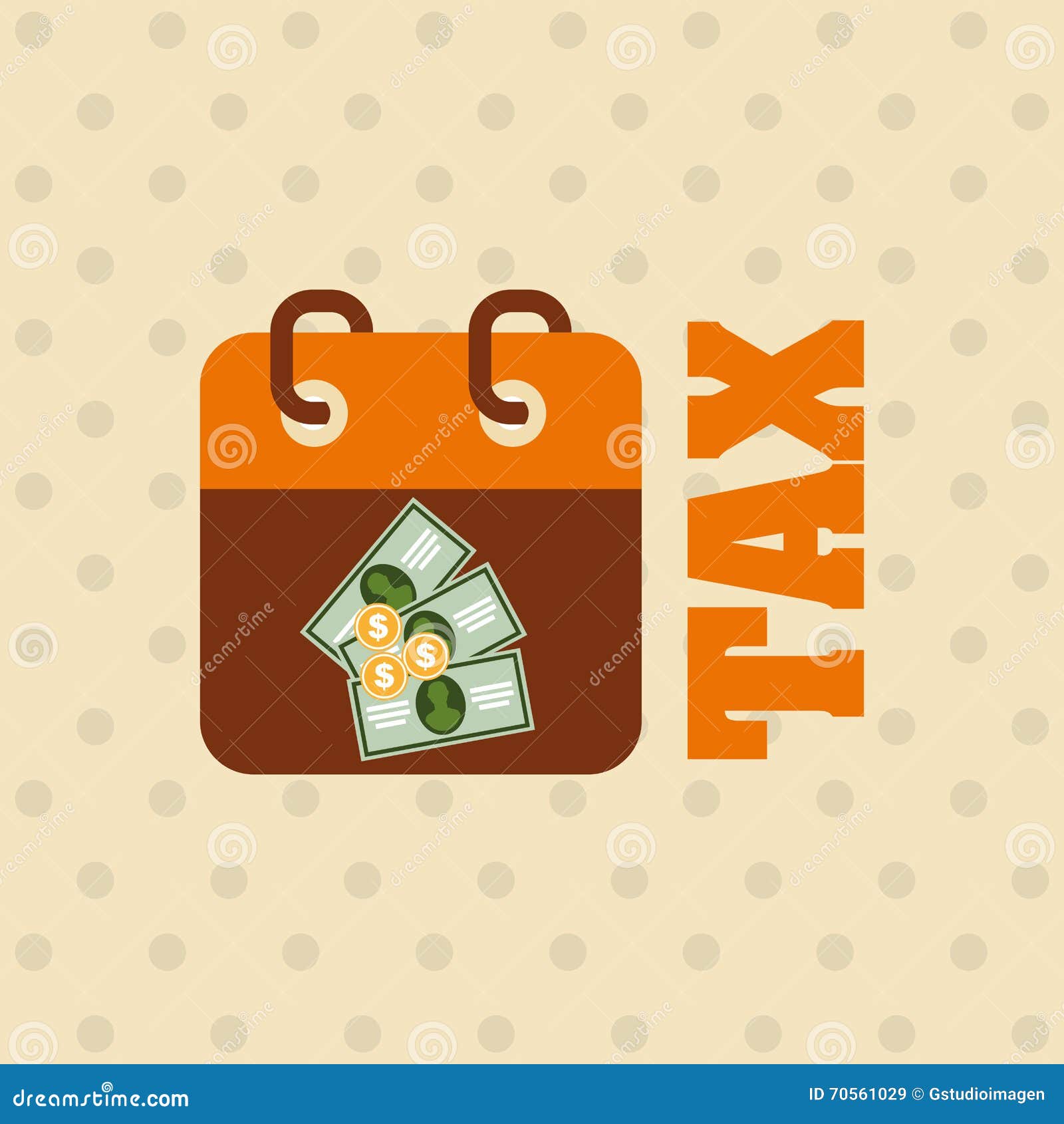 Tax time design stock illustration. Illustration of money - 70561029
