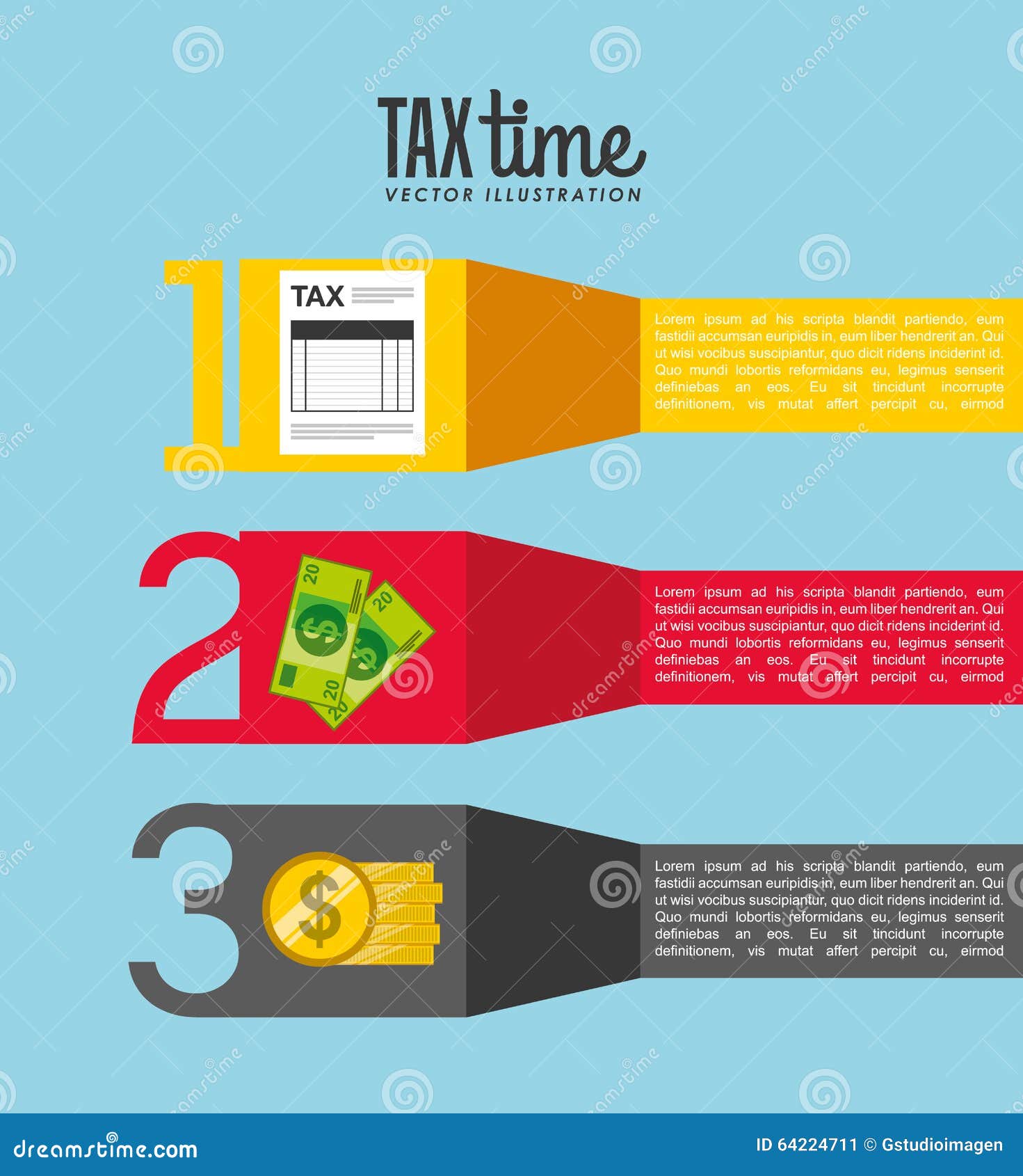 Tax time design stock vector. Illustration of isolated - 64224711