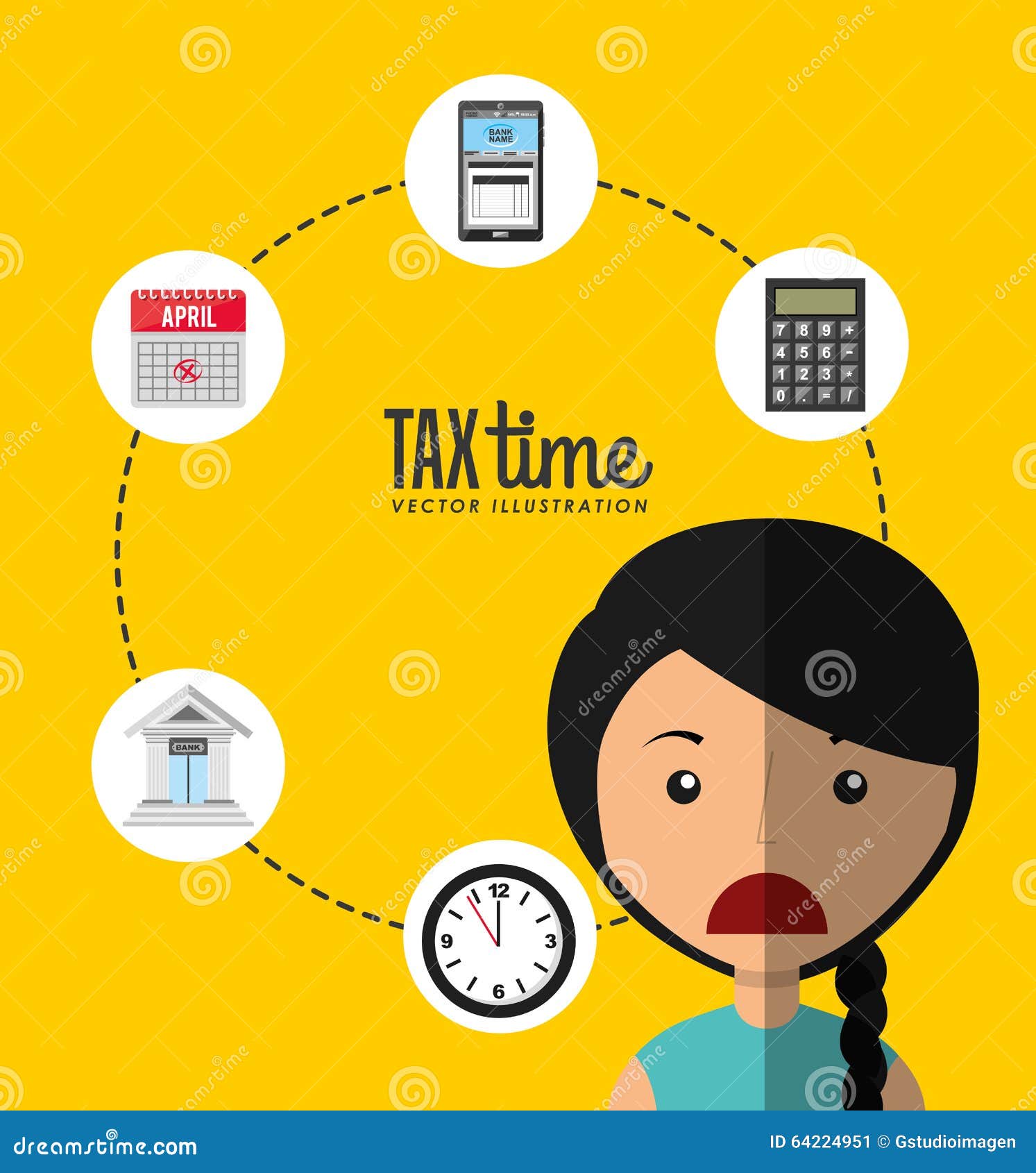Tax time design stock vector. Illustration of finance - 64224951