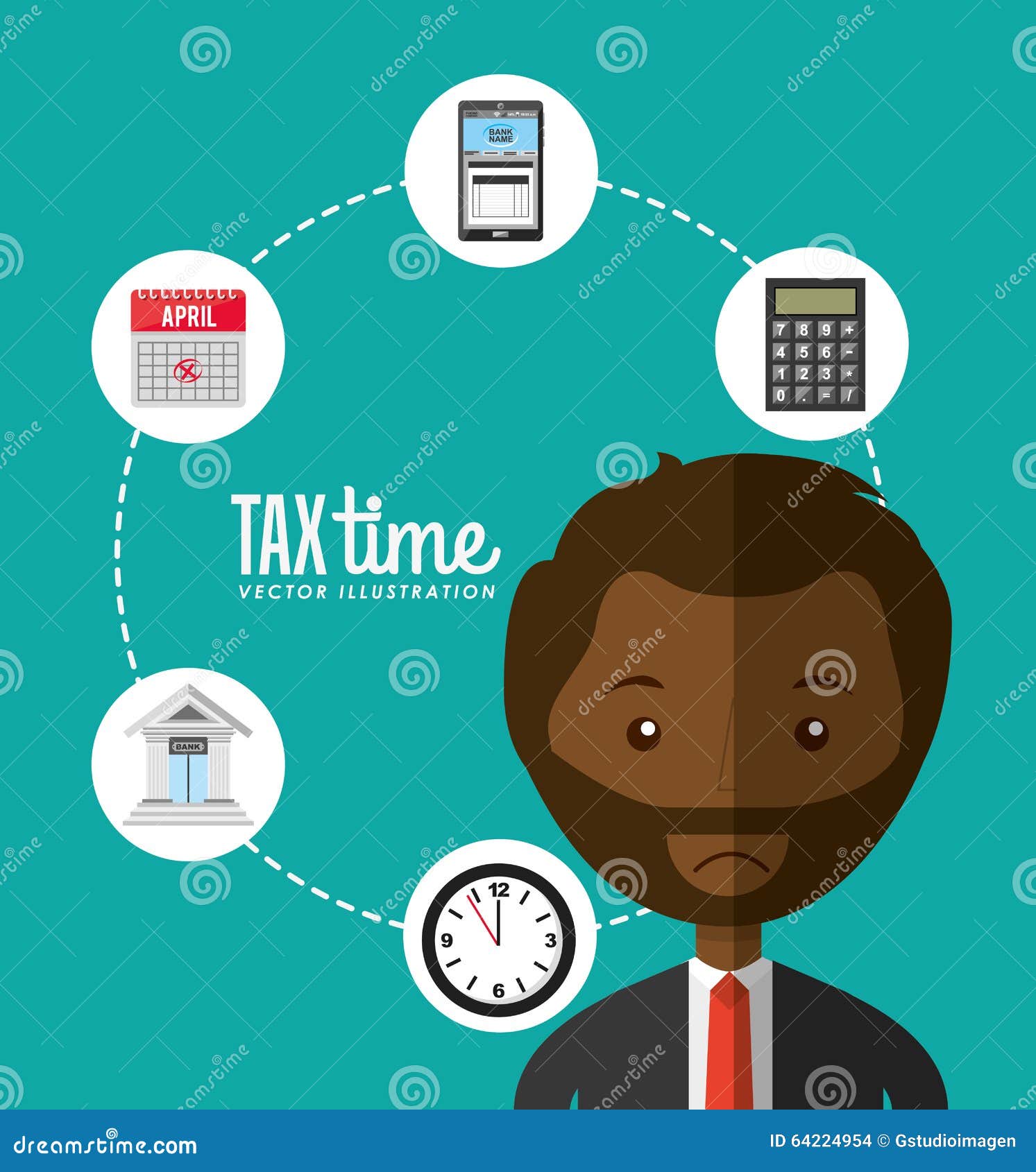 Tax time design stock vector. Illustration of income - 64224954