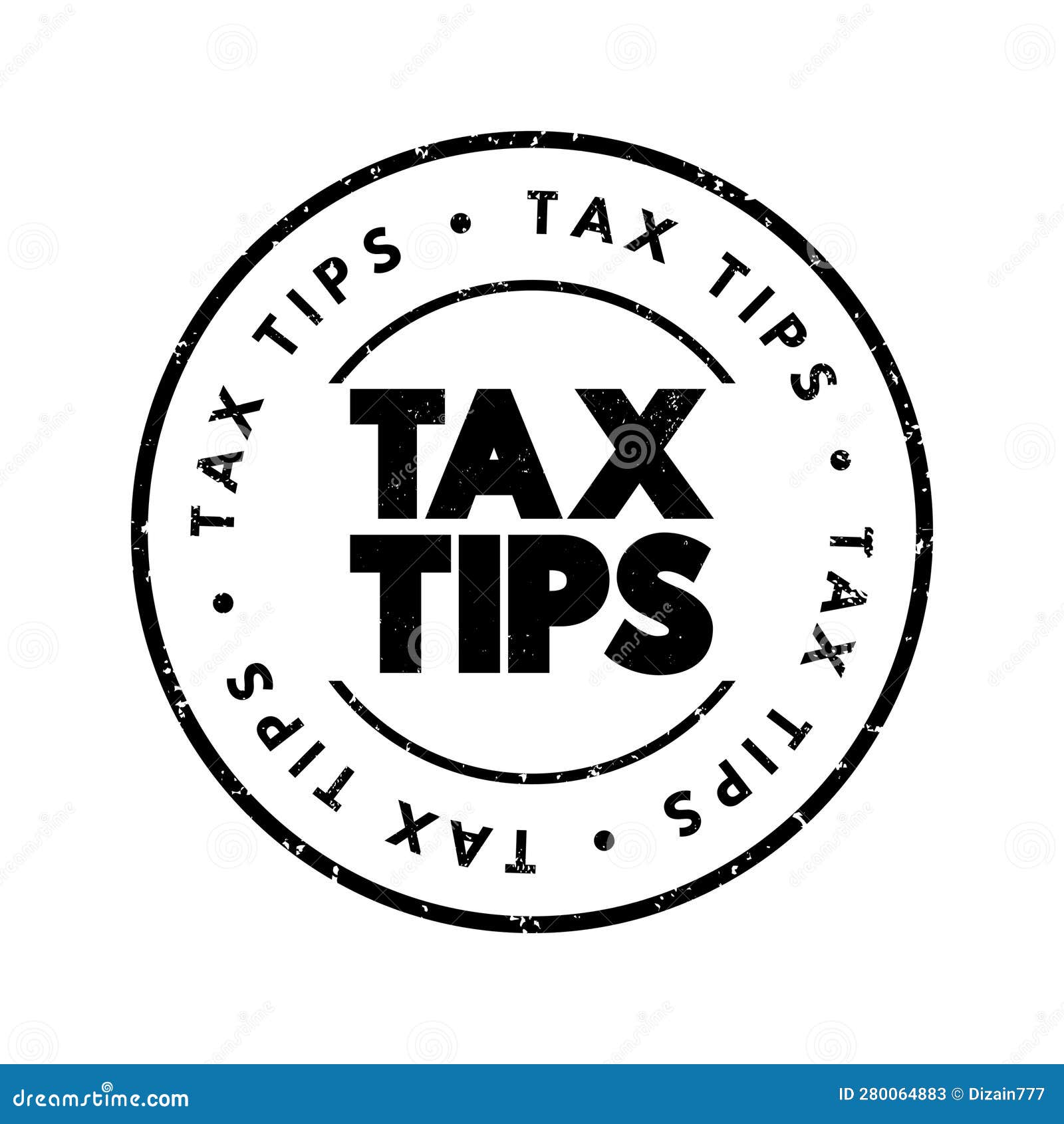 Tax Tips Text Stamp, Concept Background Stock Illustration ...