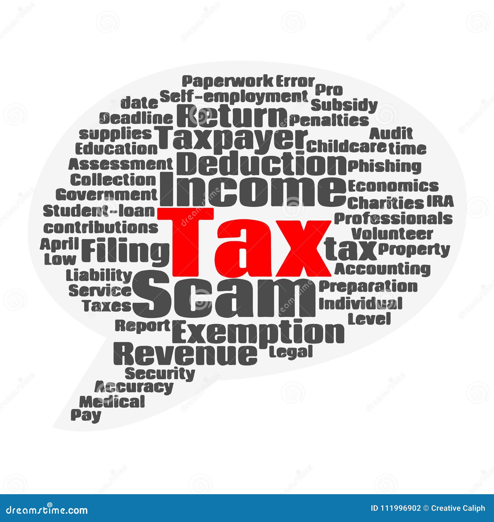 Tax topic word cloud stock illustration. Illustration of legal - 111996902
