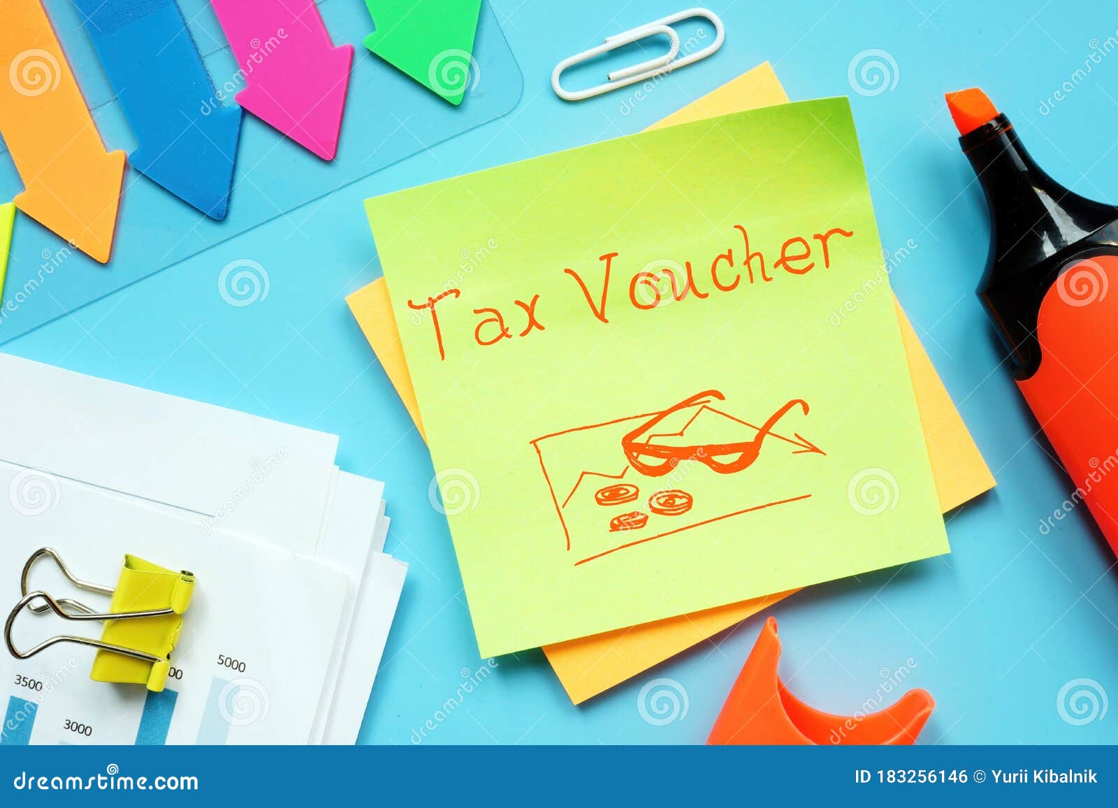 Tax Voucher Sign on the Page Stock Photo - Image of page, budget: 183256146
