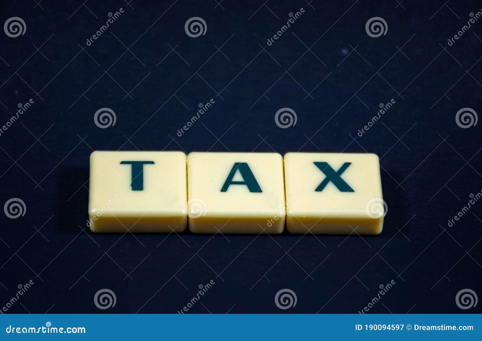 Tax Word Demographic Image Using By Block Letter For Various Purpose Of ...