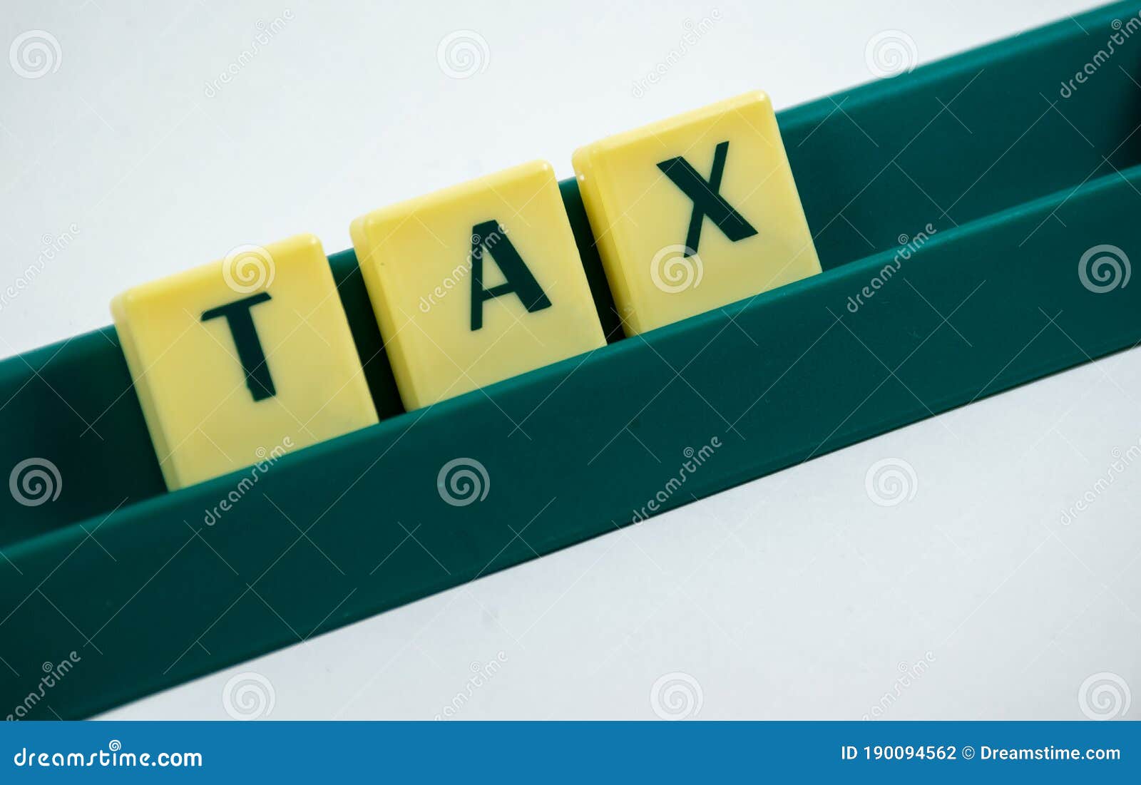 Tax Word Demographic Image Using By Block Letter For Various Purpose Of ...